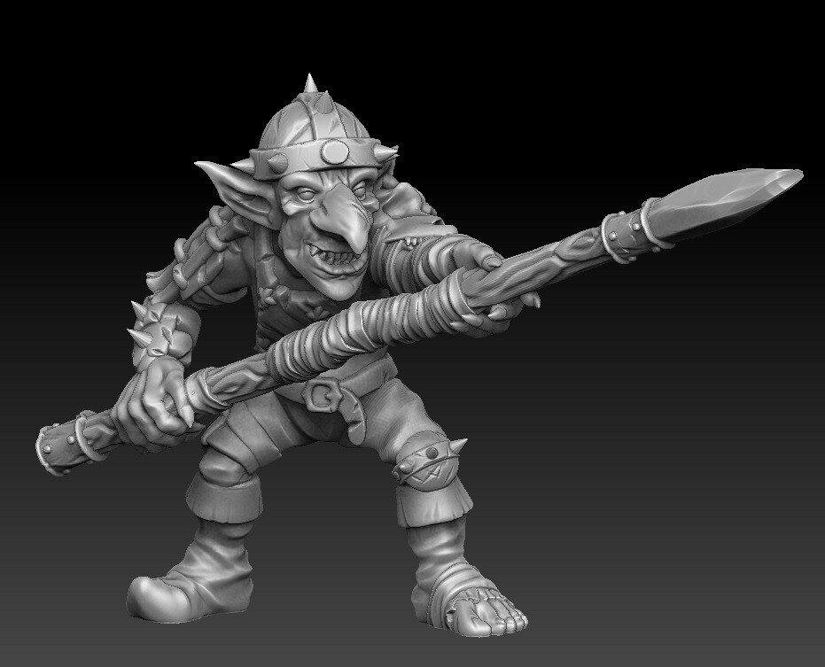 ArtStation - Goblin guard 3d tabletop miniature