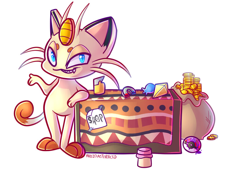ArtStation - Shopkeeper Meowth