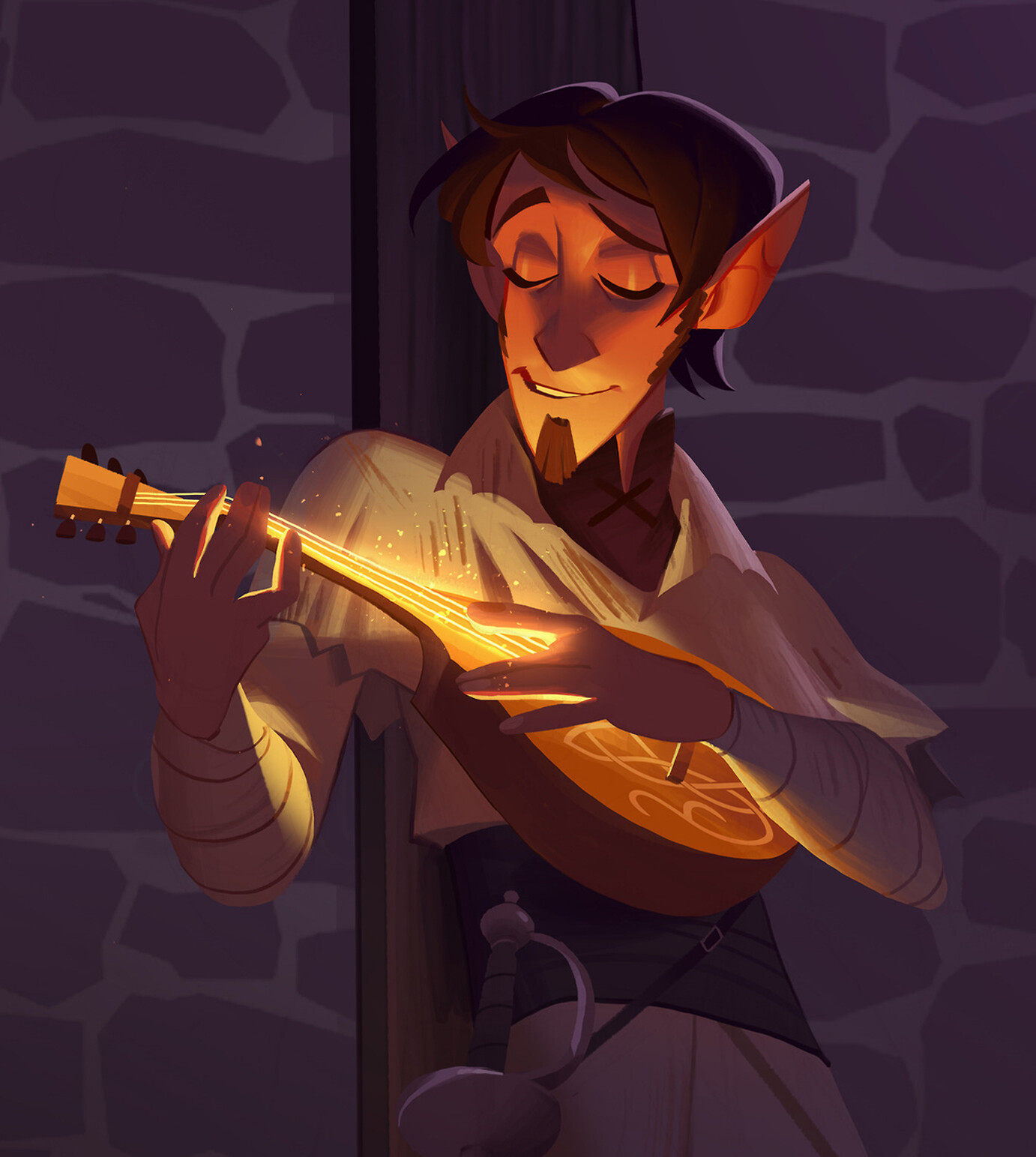 ArtStation - Half-Elf Bard