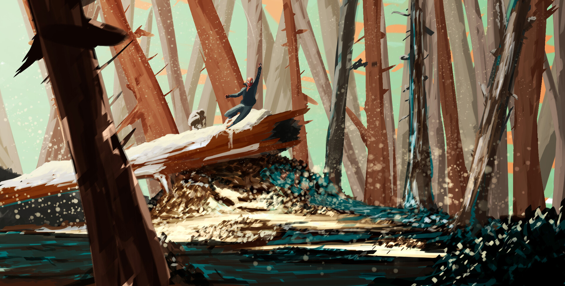 ArtStation - A key frame from the movie spider verse..