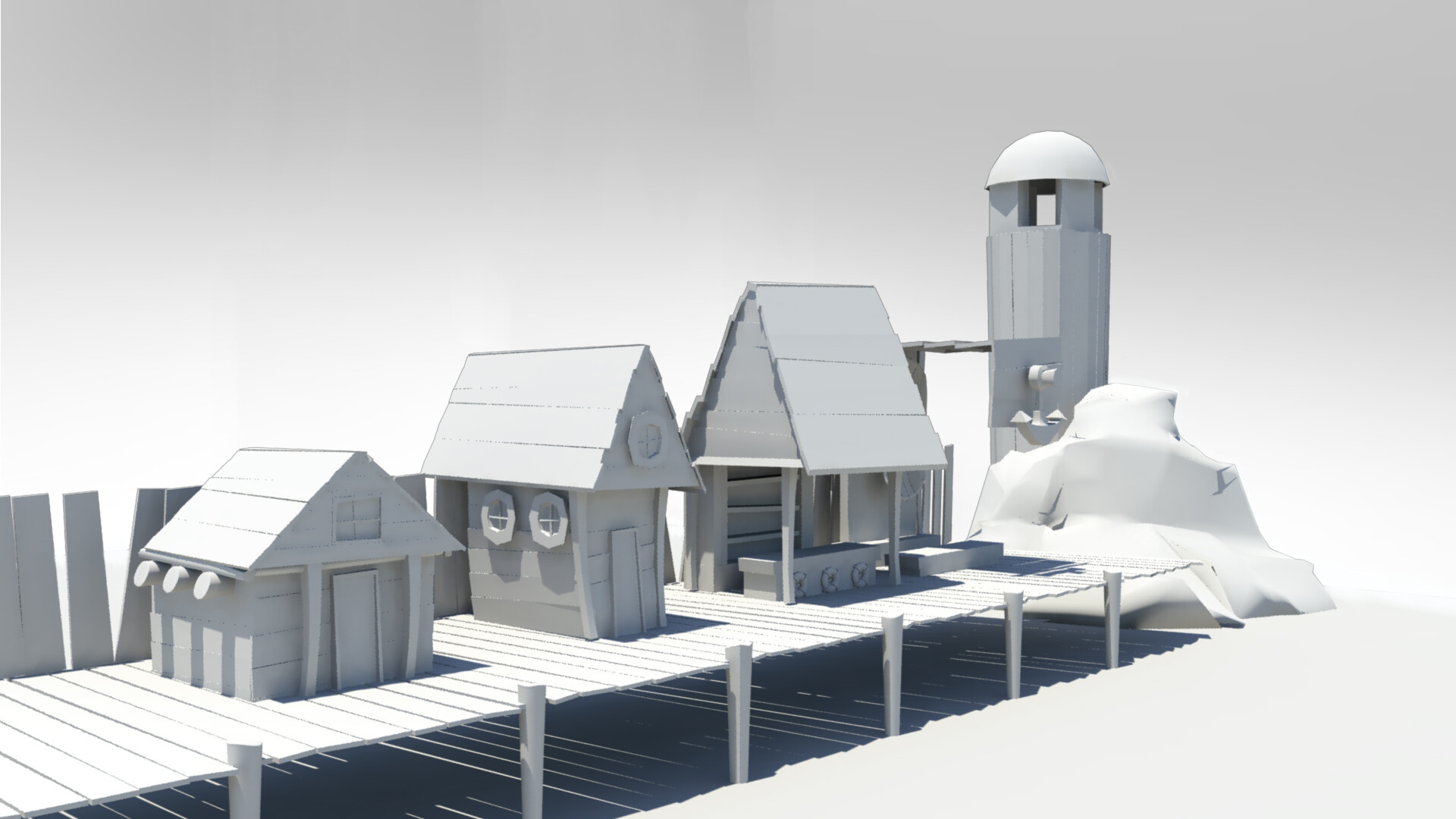 ArtStation - Low Poly Harbour set