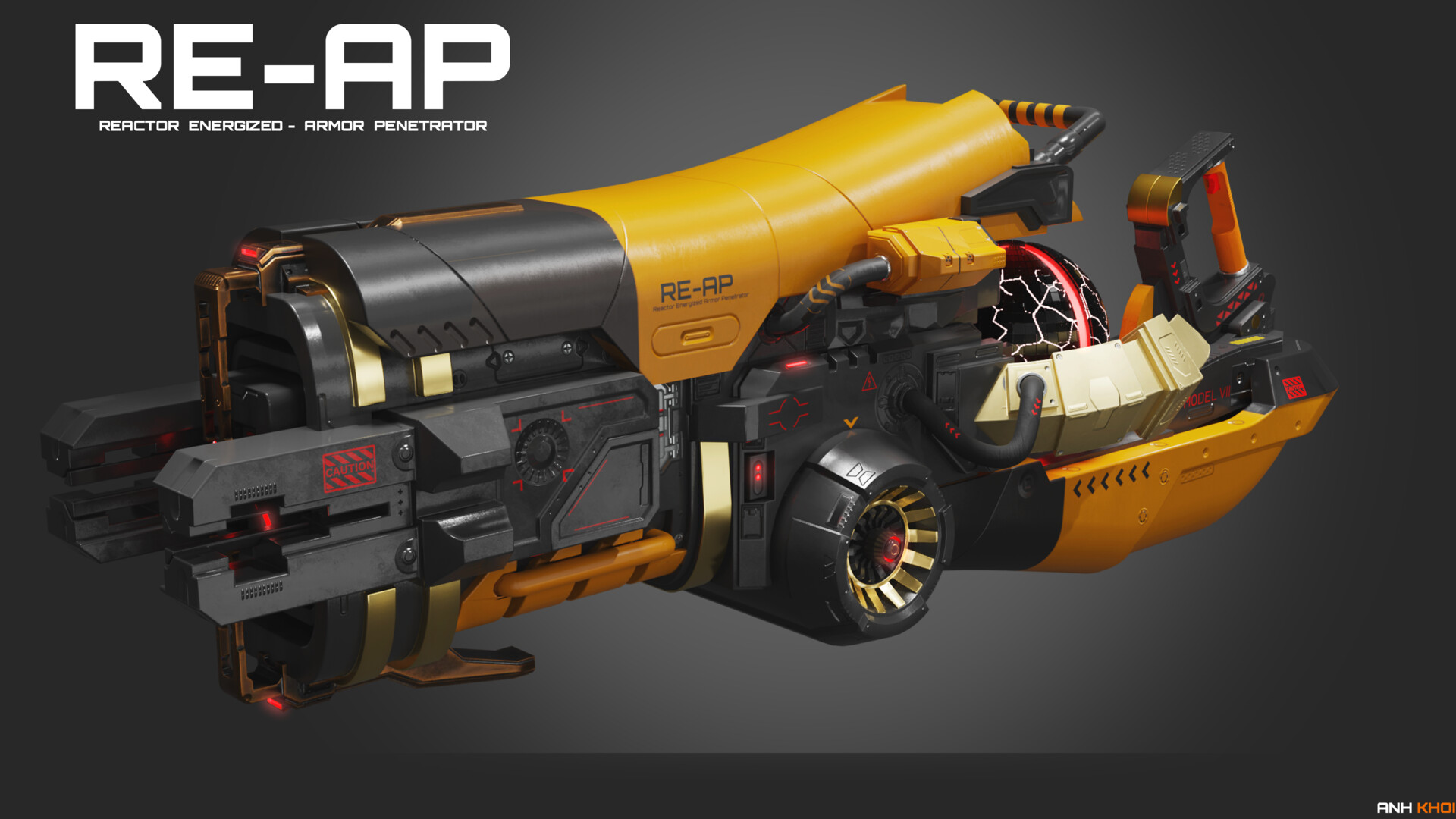 ArtStation - RE-AP Handheld beam cannon