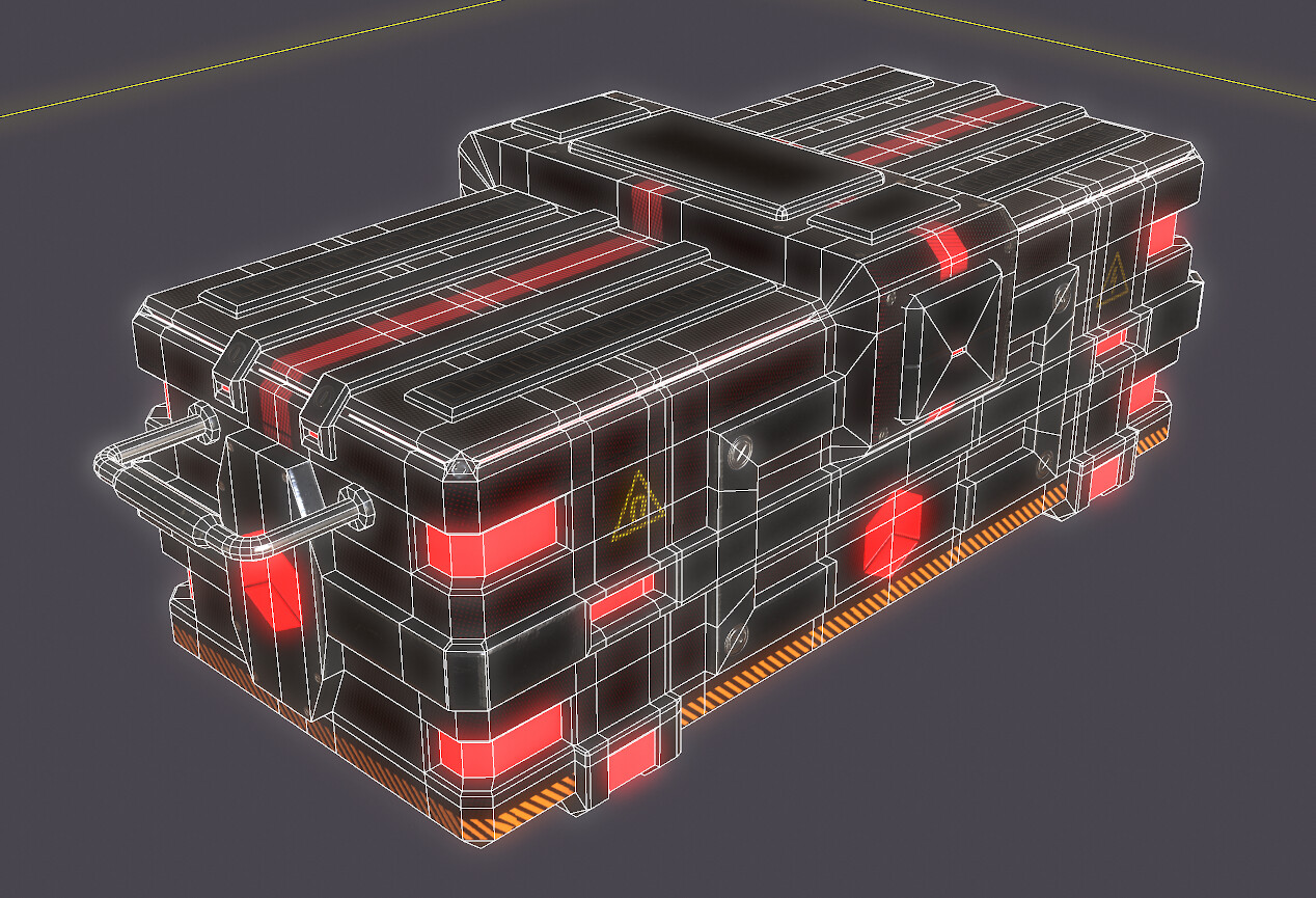 Derek Eaton - Sci-Fi Crate Project - 3D Modeling and Texturing