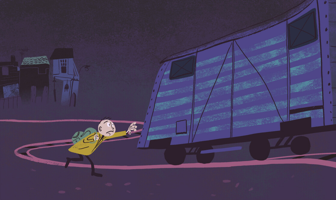 ArtStation - catch the train