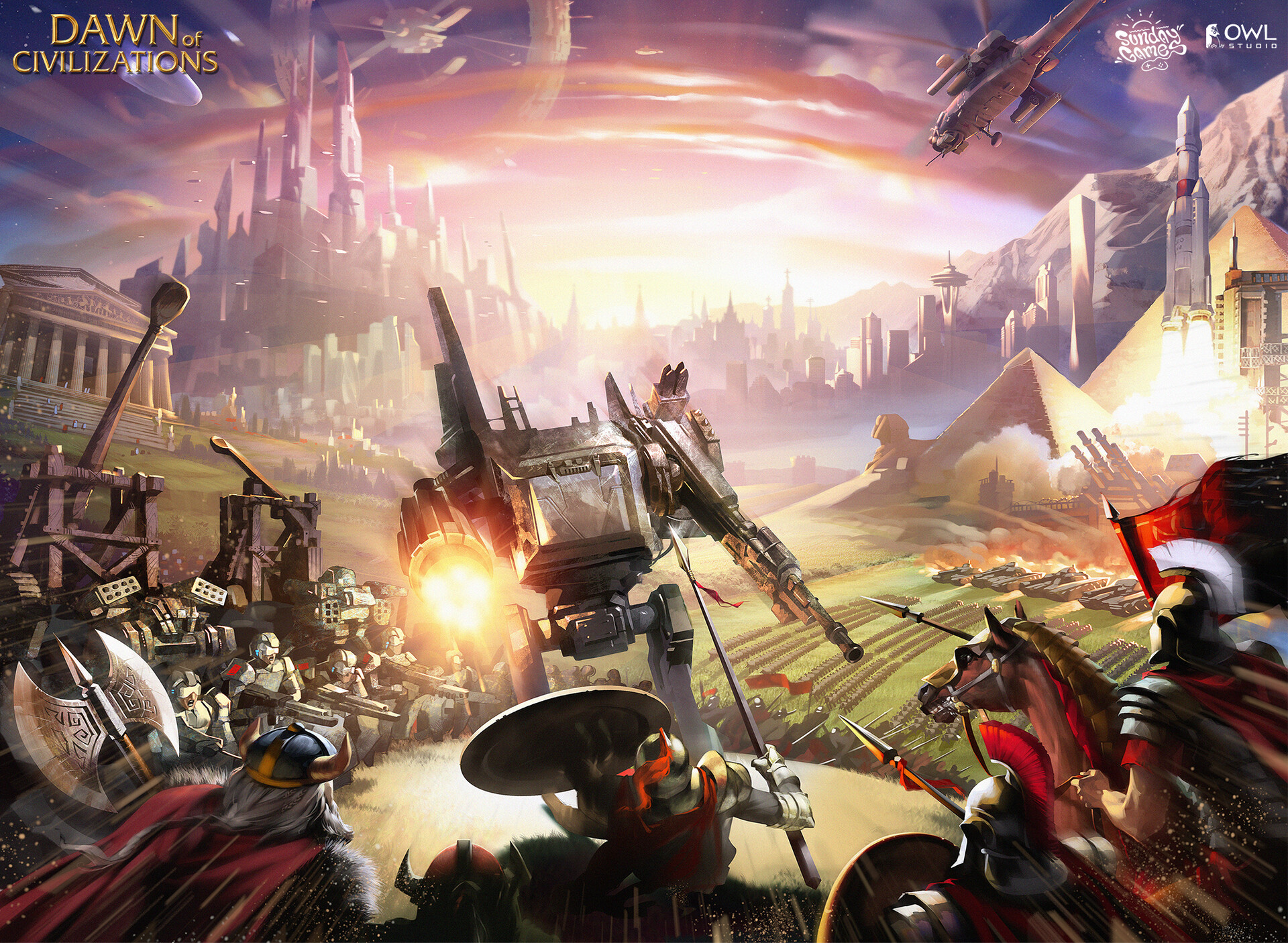 OWL Studio - Game promo-art illustration - Dawn of Civilizations