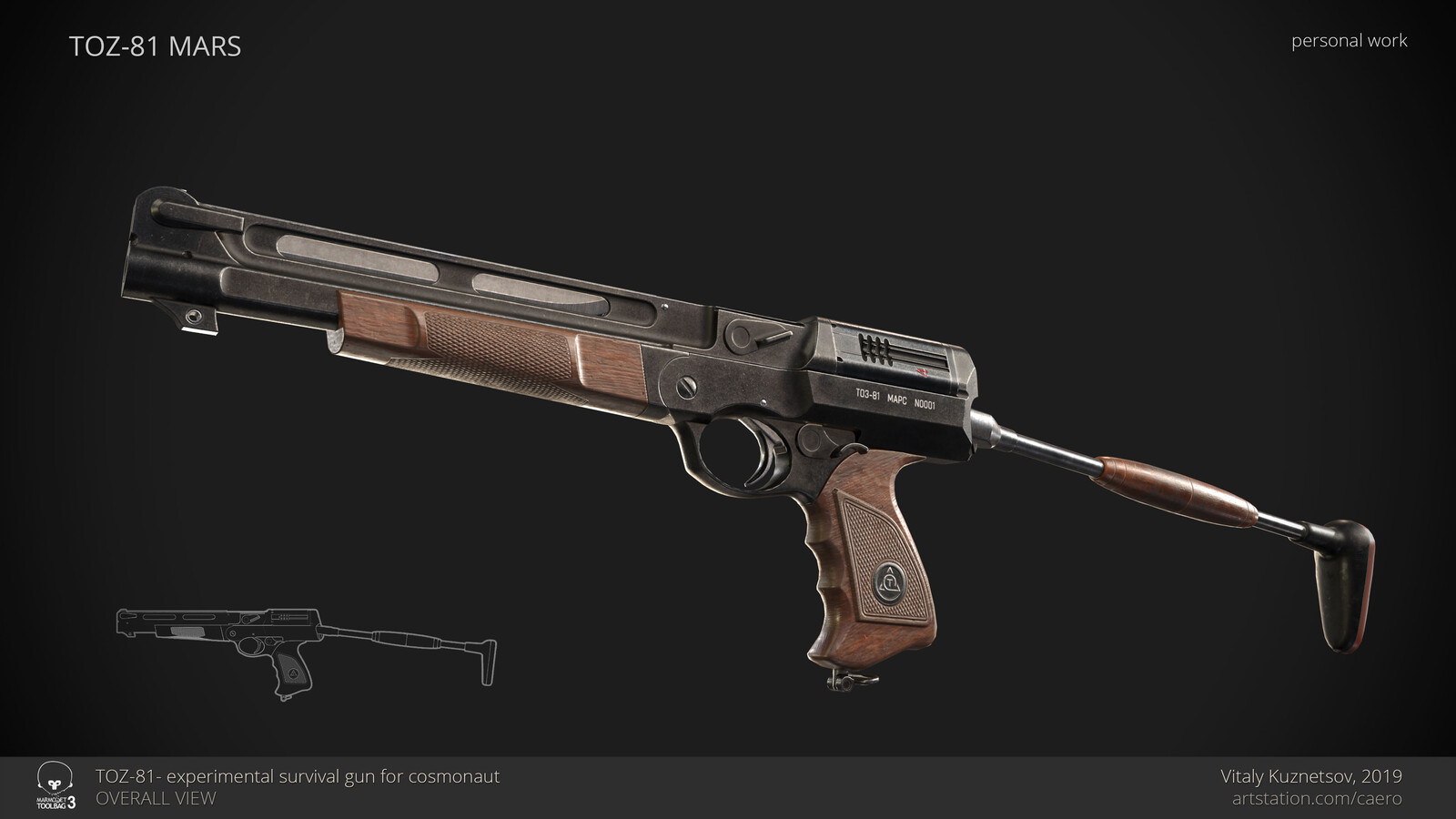 Vitaly Kuznetsov - TOZ-81 MARS - experimental survival gun for cosmonaut