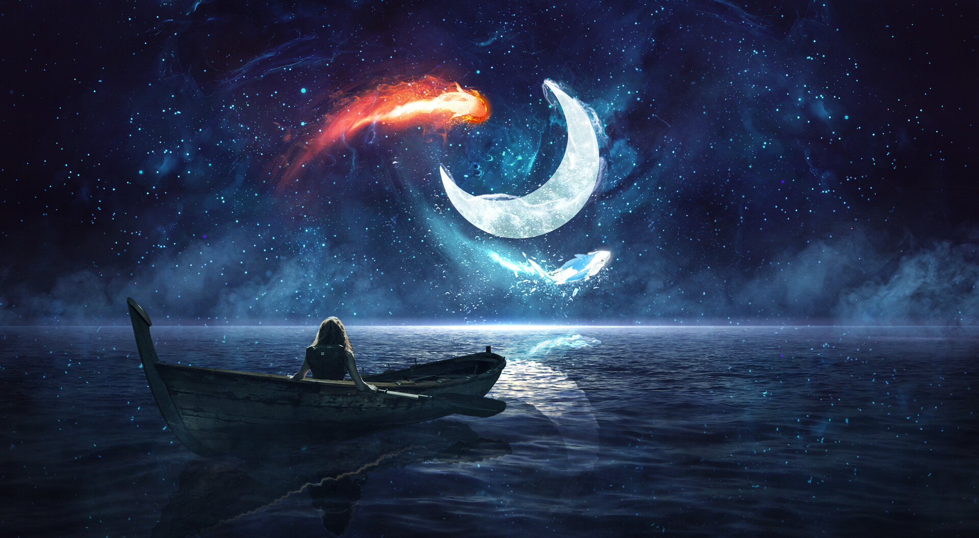 ArtStation - The Spirits: Moon and Sun