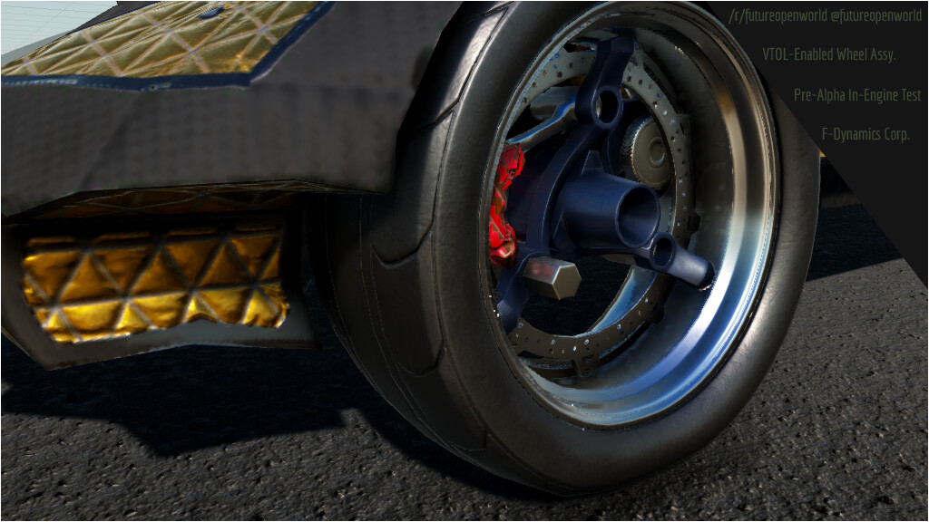 Rei Theon - More VTOL flying car wheel assy.