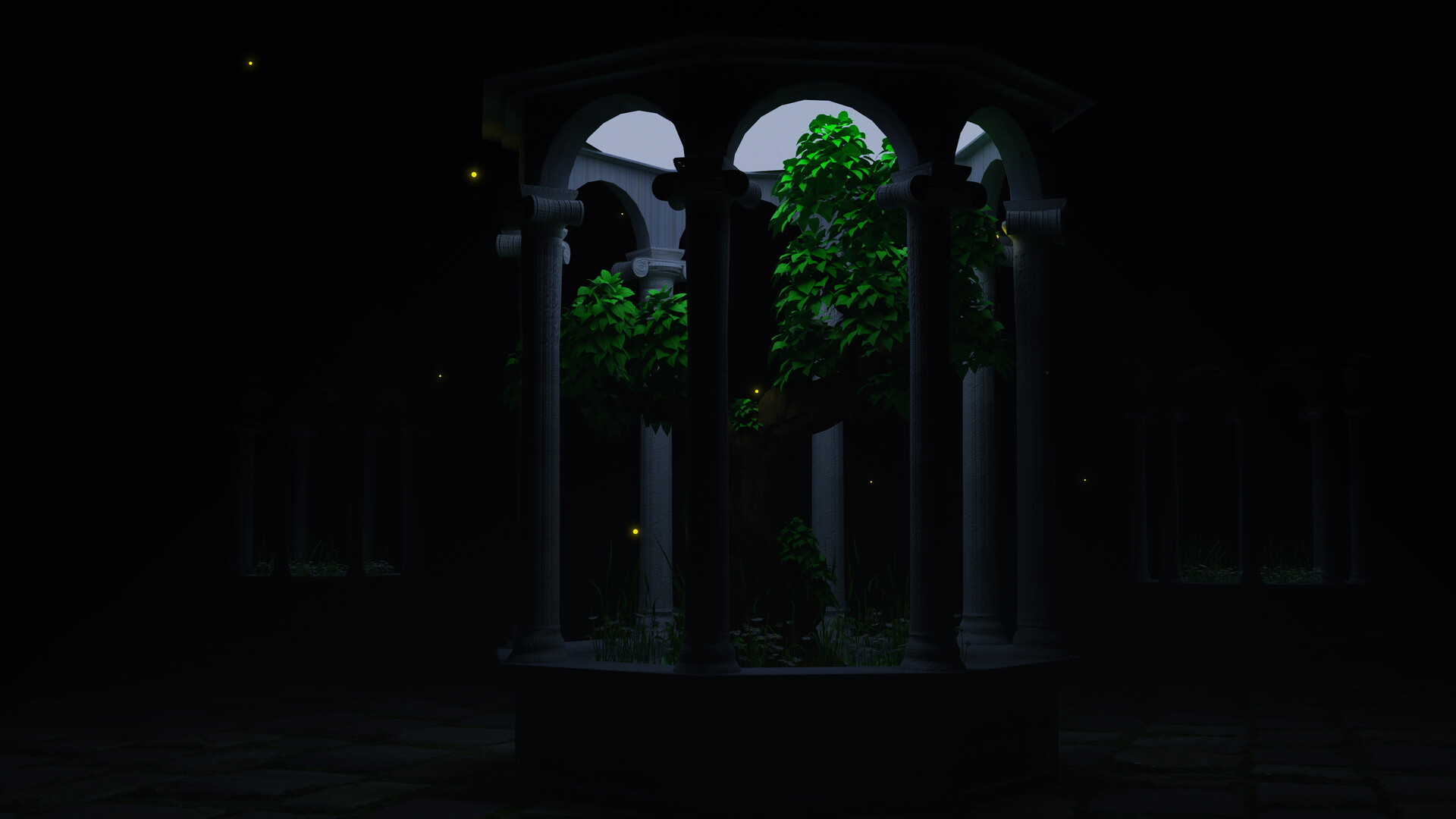 ArtStation - Night_Tree_Lighting