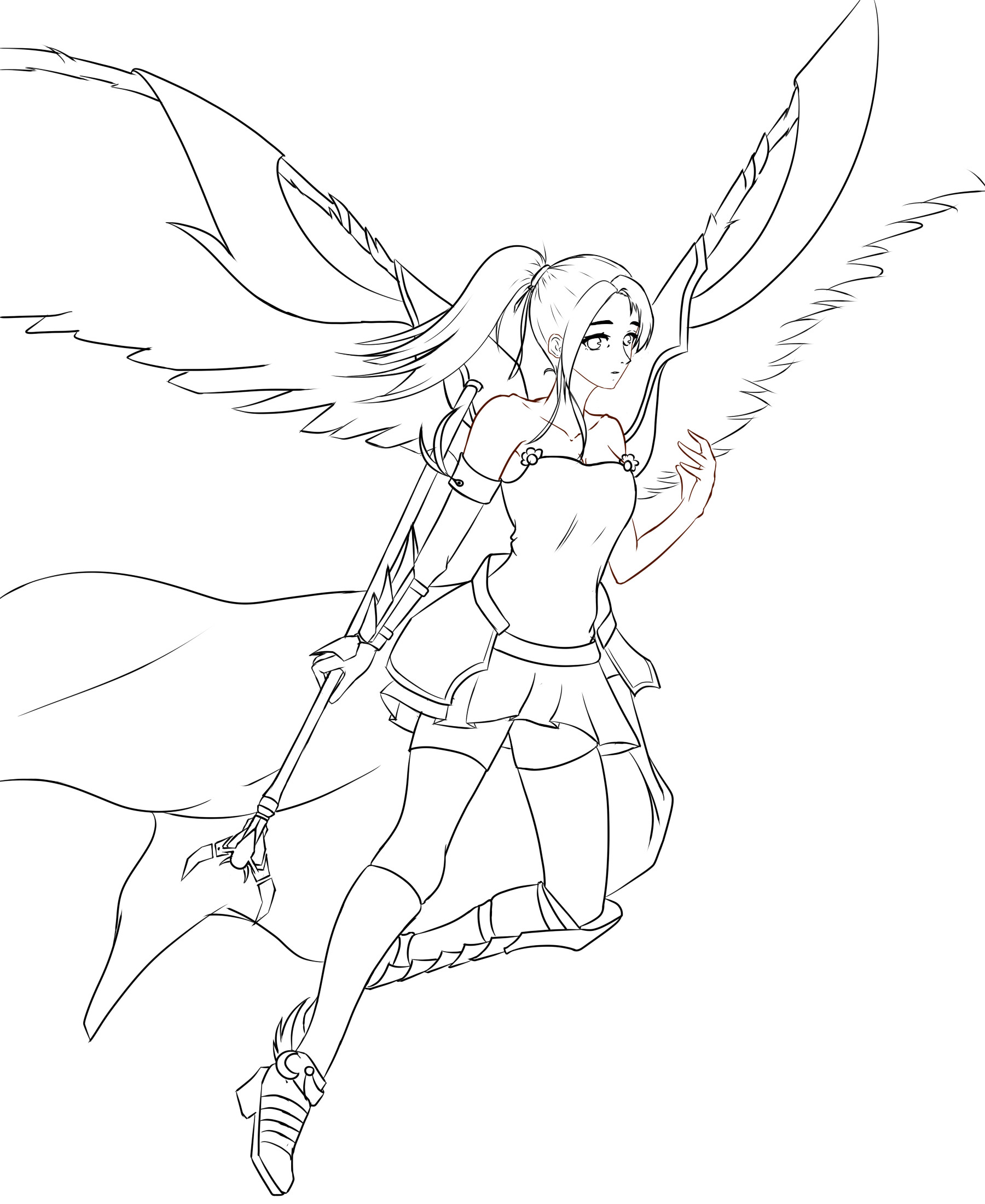 angel wars coloring pages