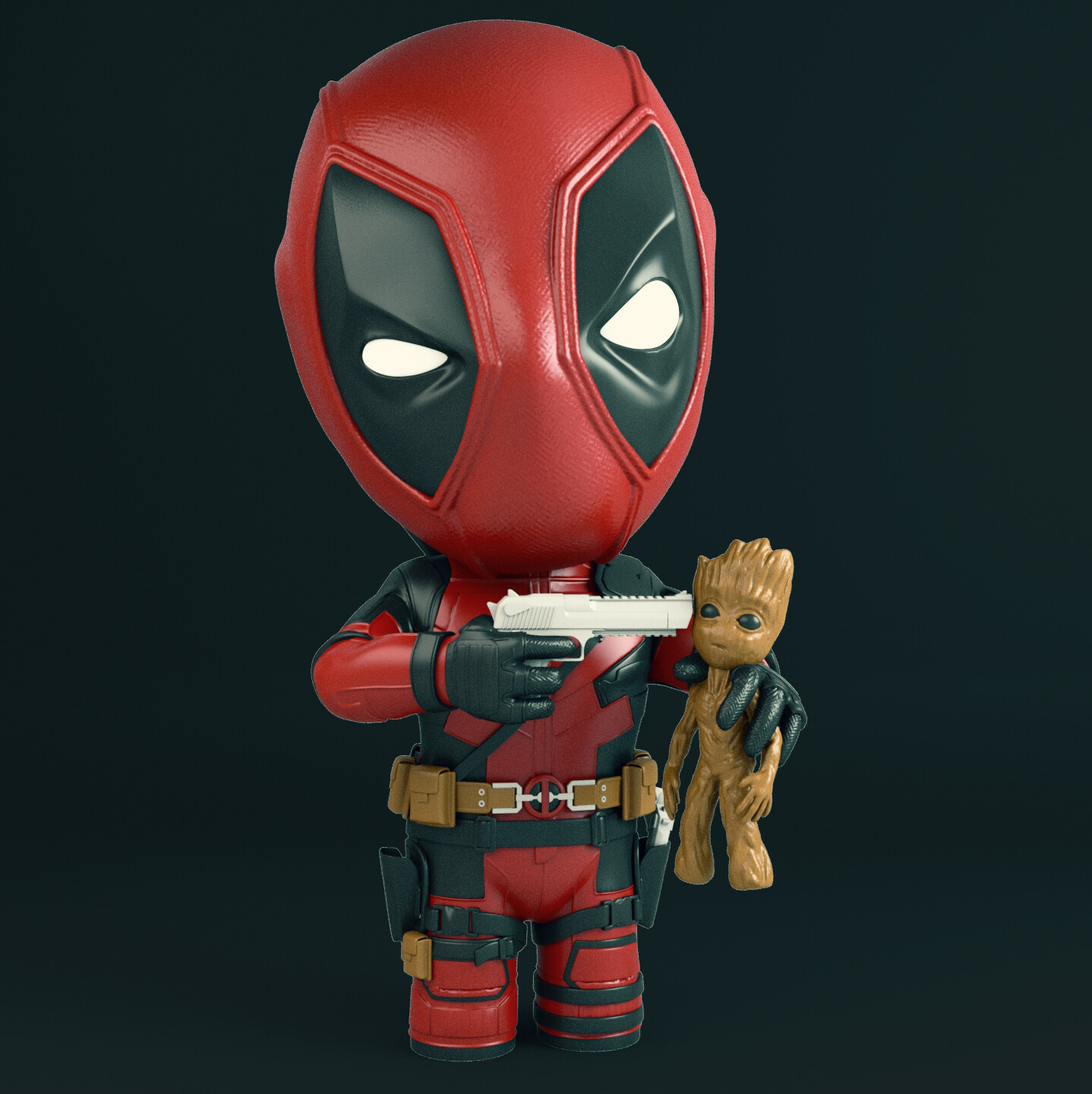 ArtStation - Deadpool vs Groot, Ben Cooney