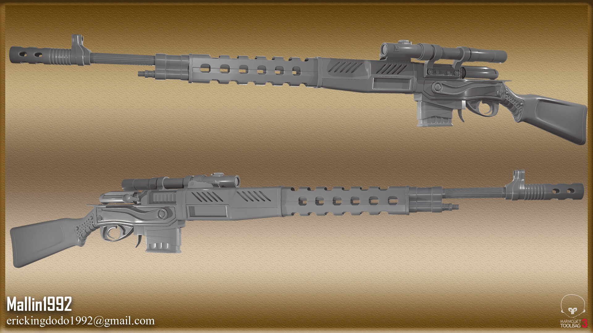 Malls Wang - Dieselpunk Self-Loading Rifle