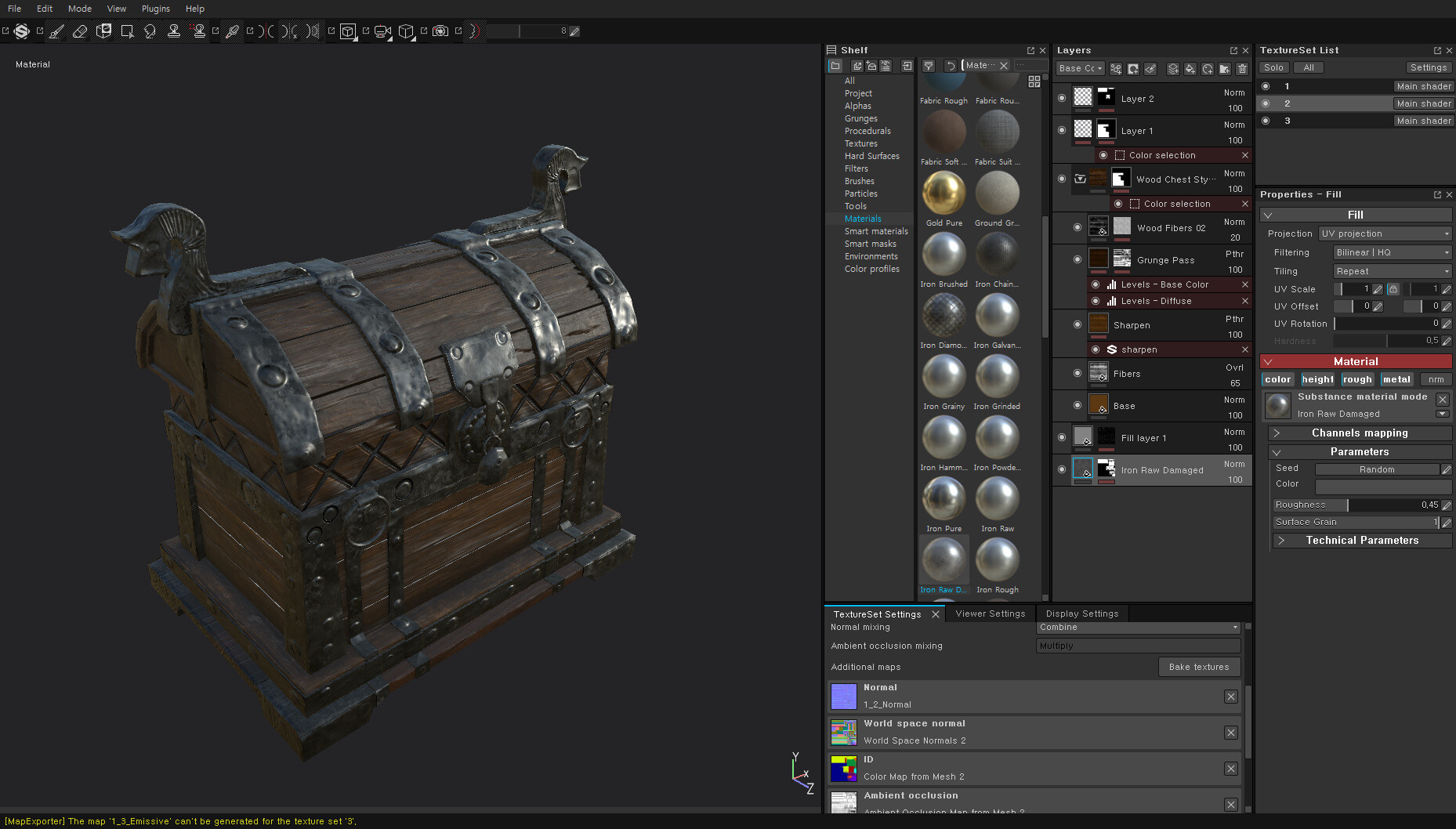 ArtStation - GOD of war 4 [wooden box] imitation
