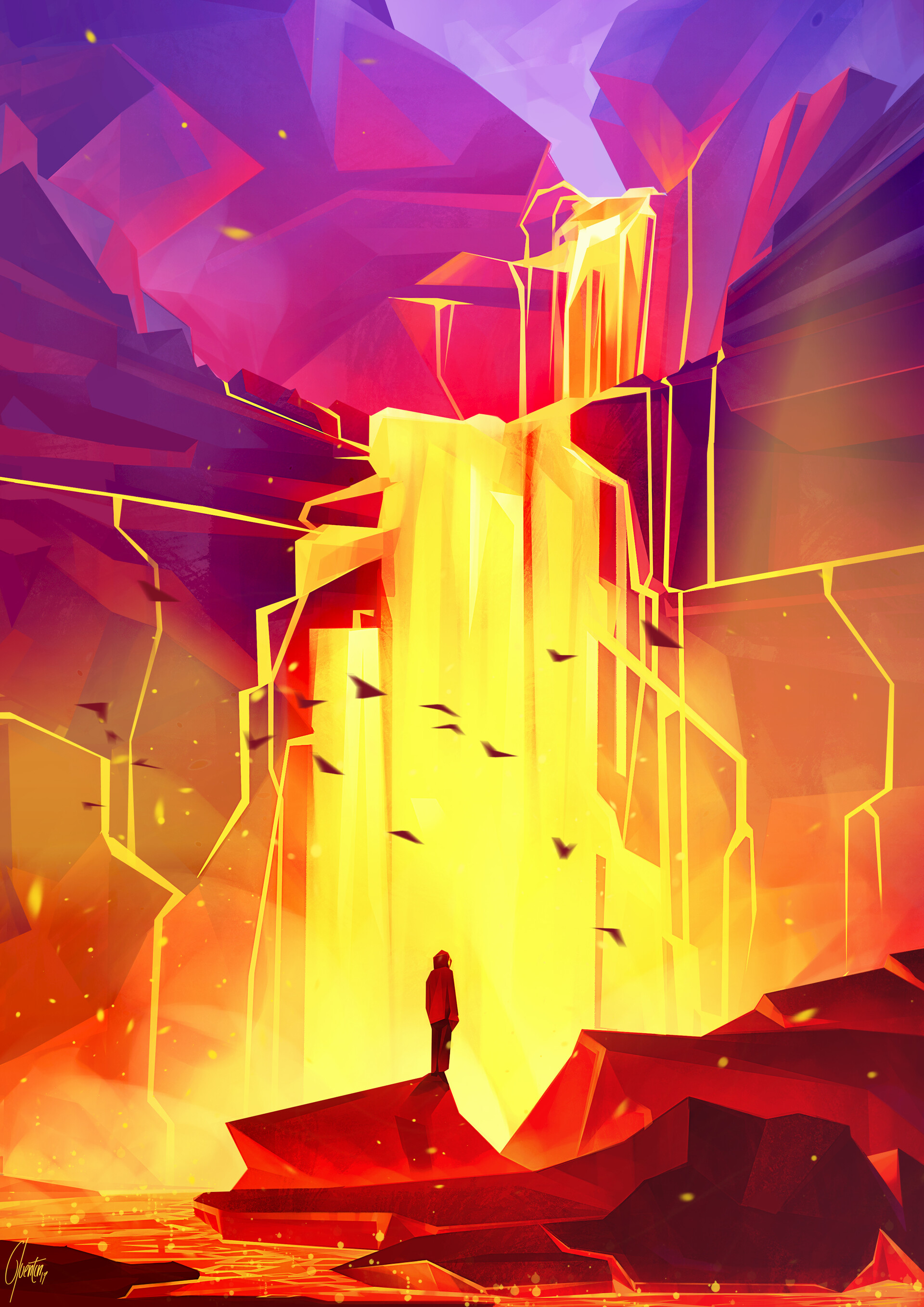 ArtStation - The Hell's Waterfall
