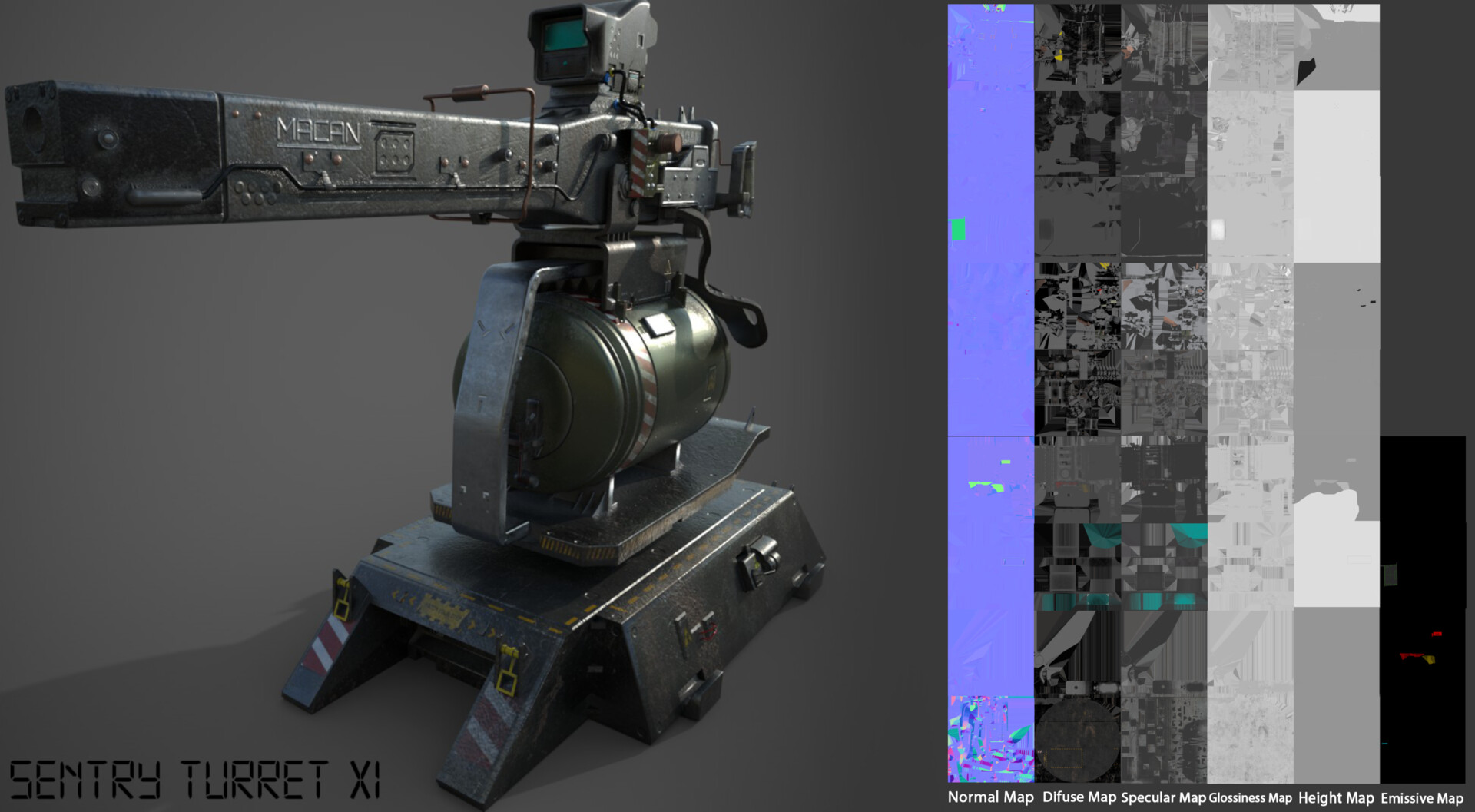 ArtStation - SENTRY TURRET X1 GAMING ASSET