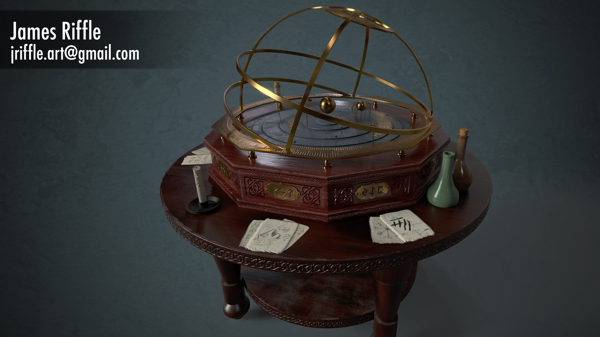 ArtStation - Mage's Orrery Table - Project Breakdown