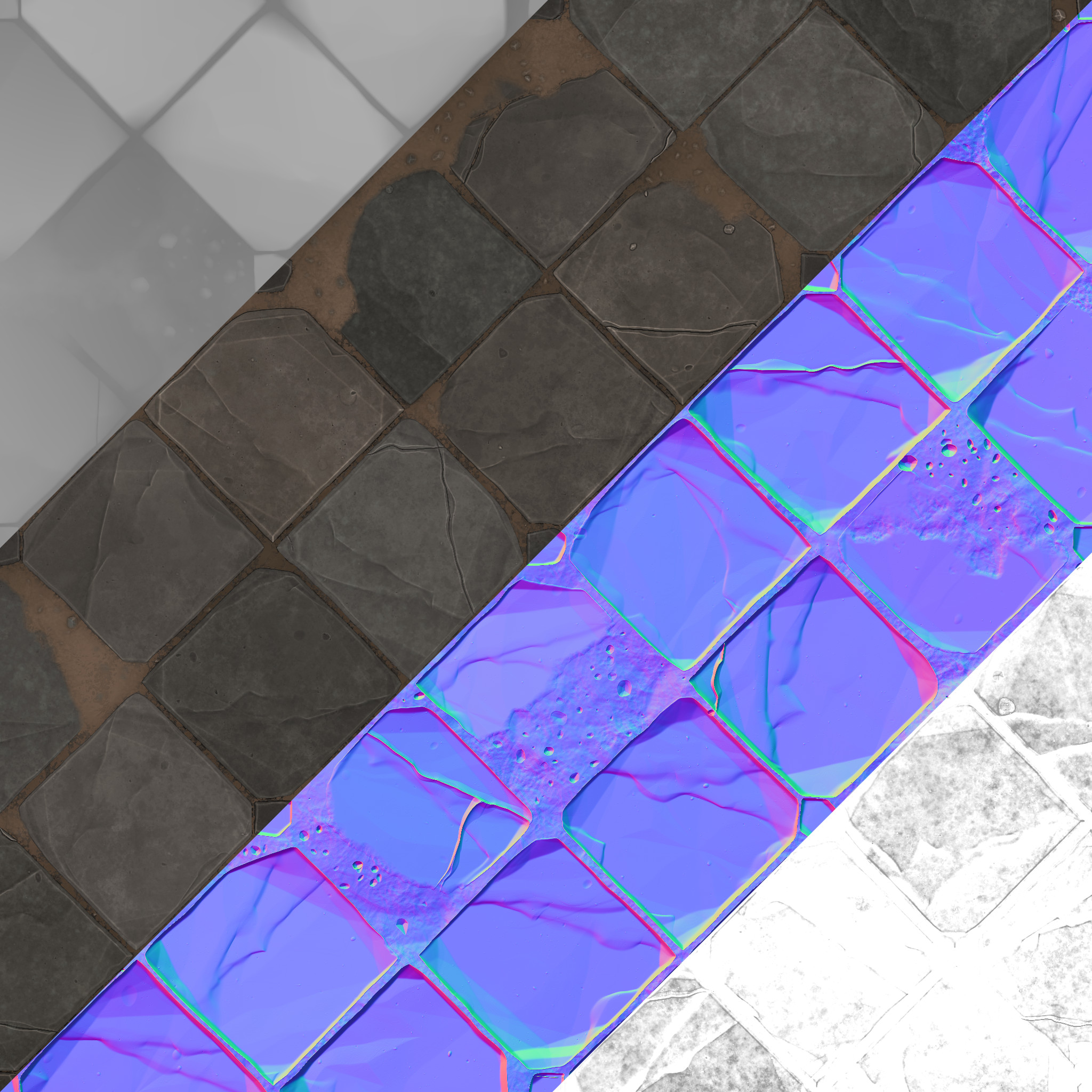 Stephen Honegger - Stylized Stone Path - Substance Material