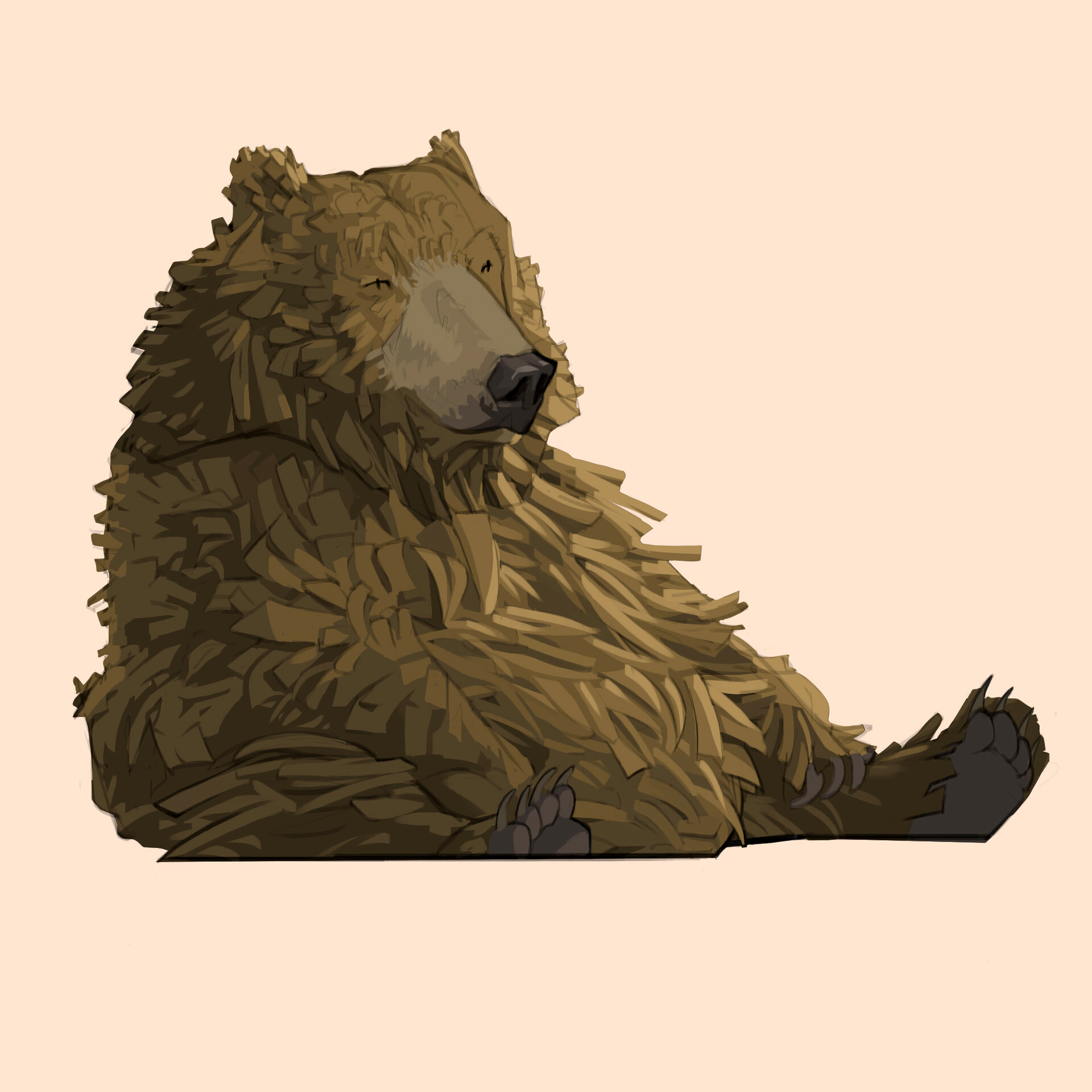 ArtStation - Bear Chillin Study