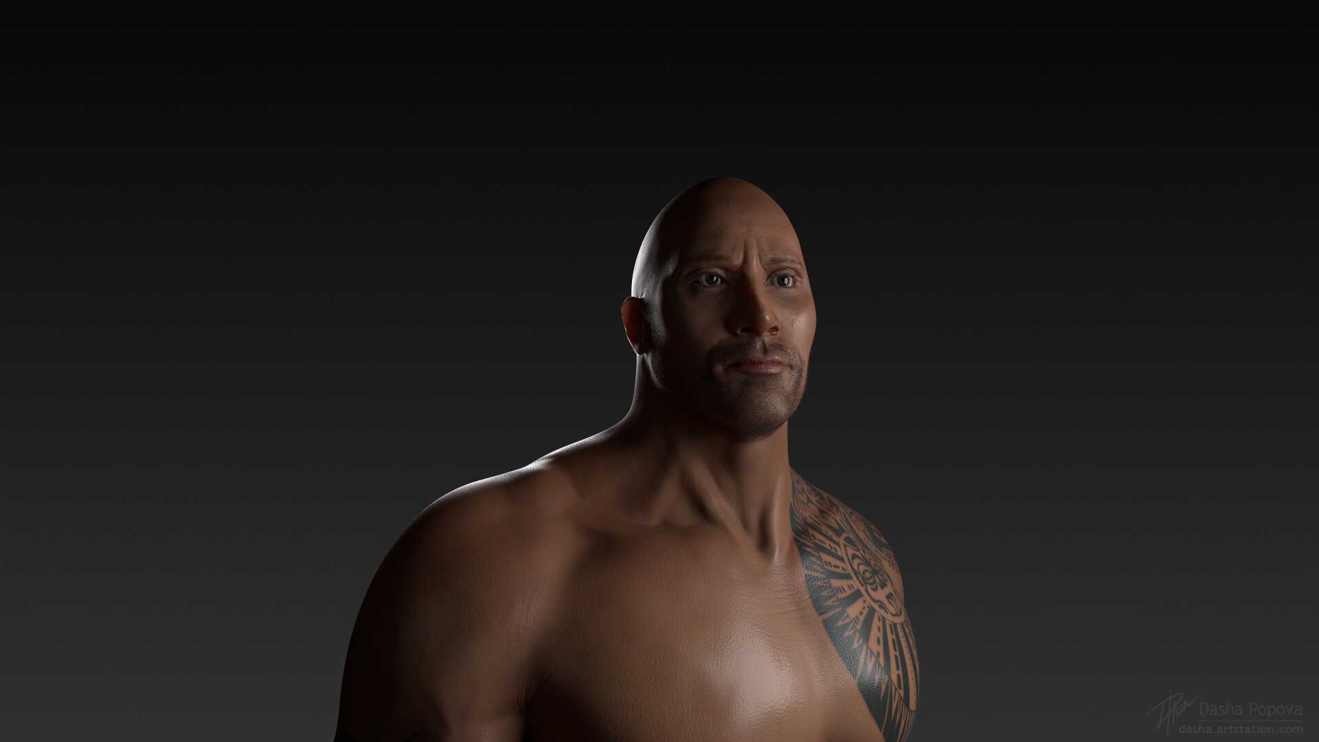 ArtStation - Dwayne Johnson