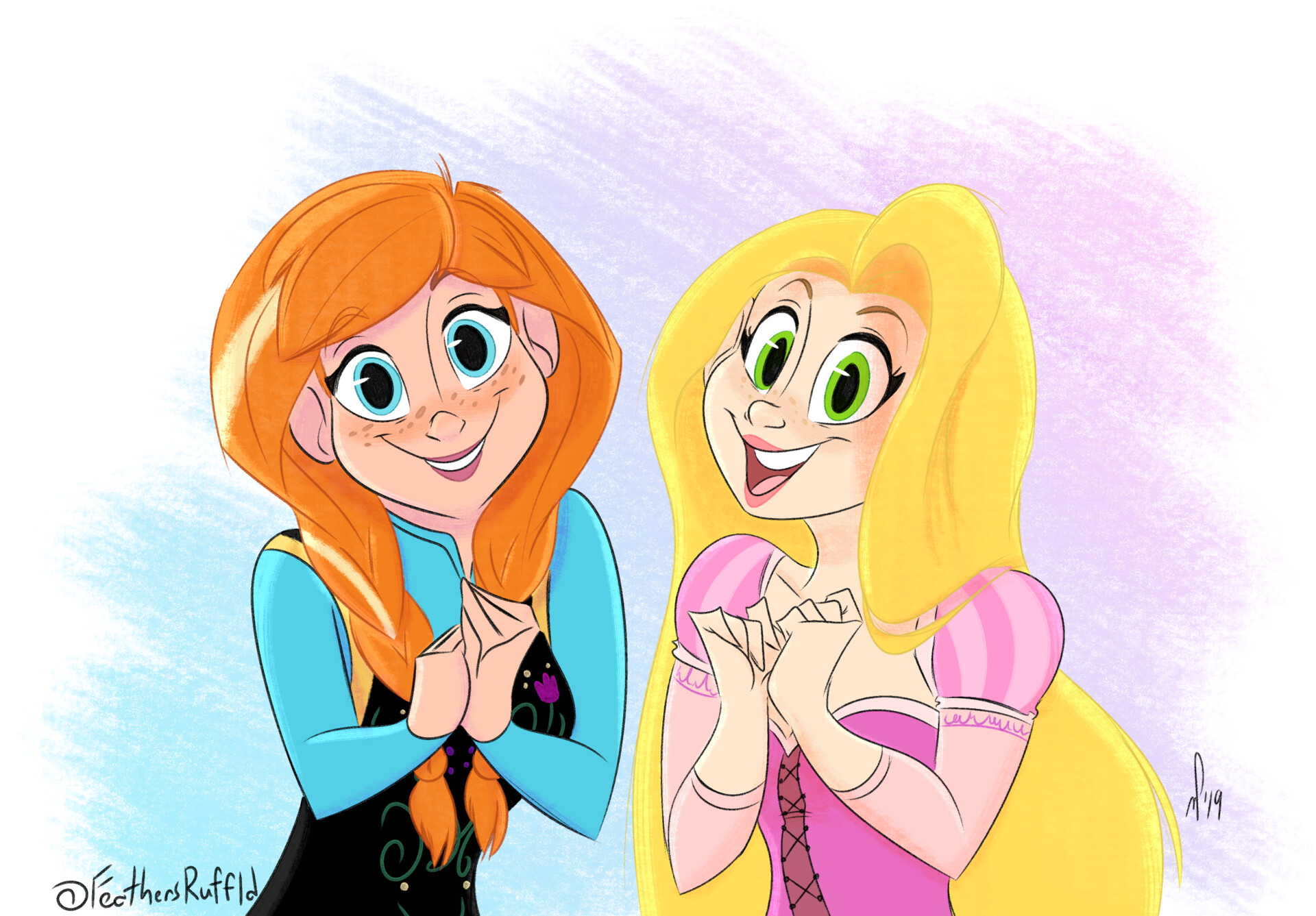 ArtStation - Anna and Rapunzel