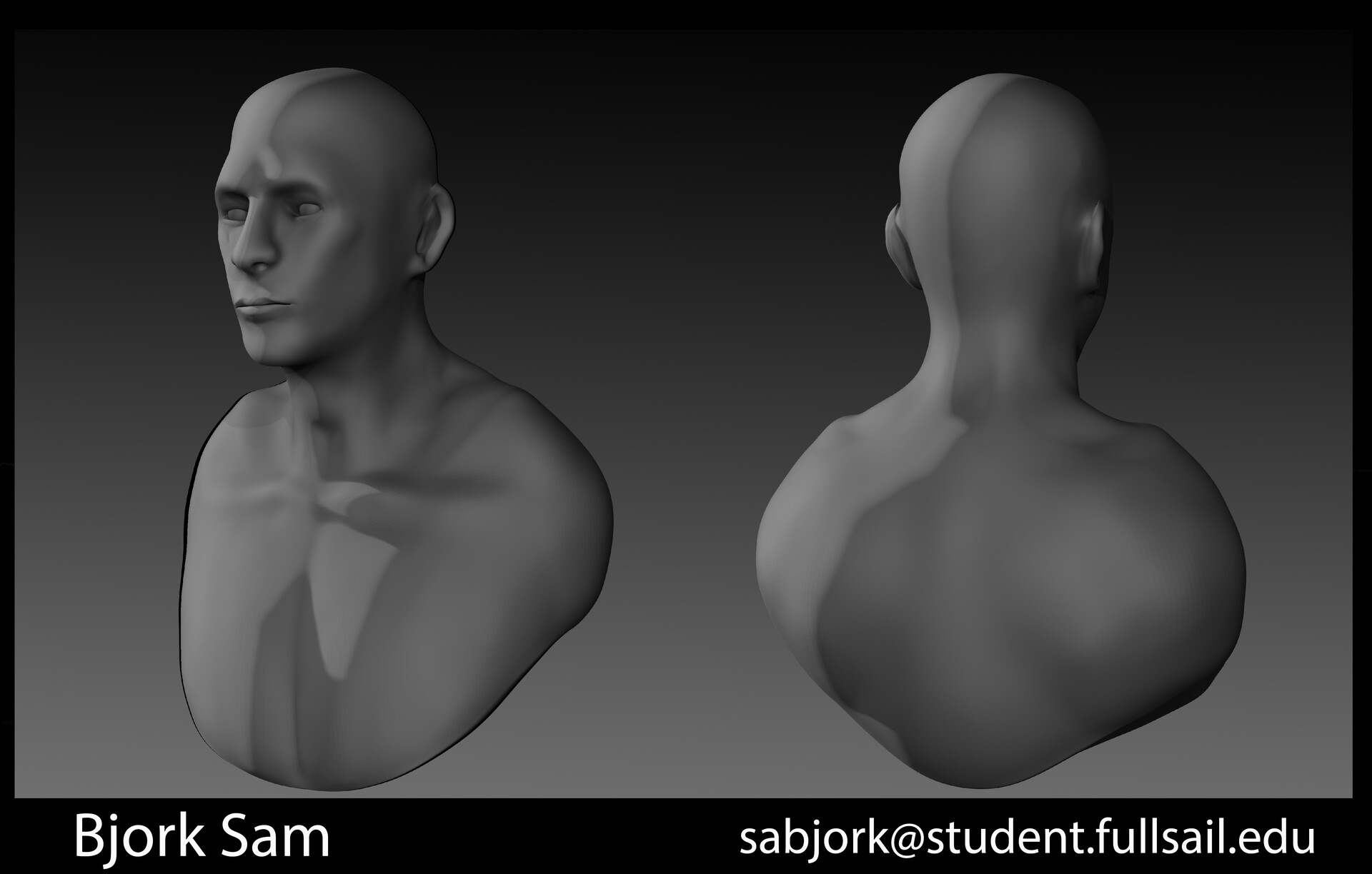 ArtStation - Male Face Front and Back