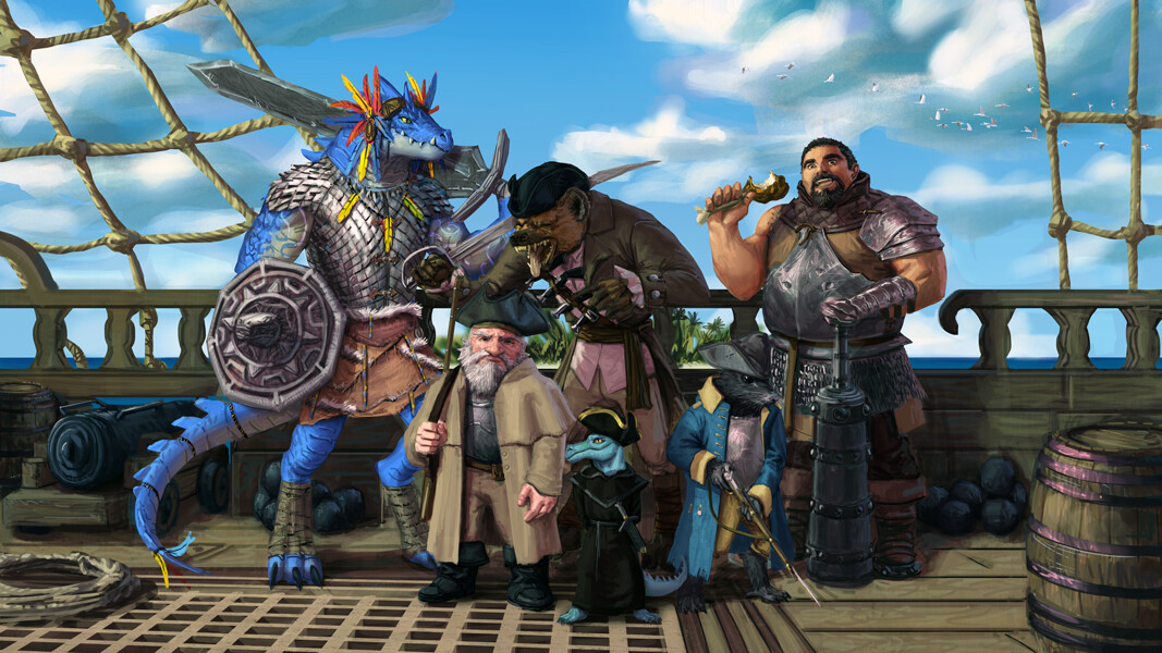 ArtStation - Dnd Pirate group