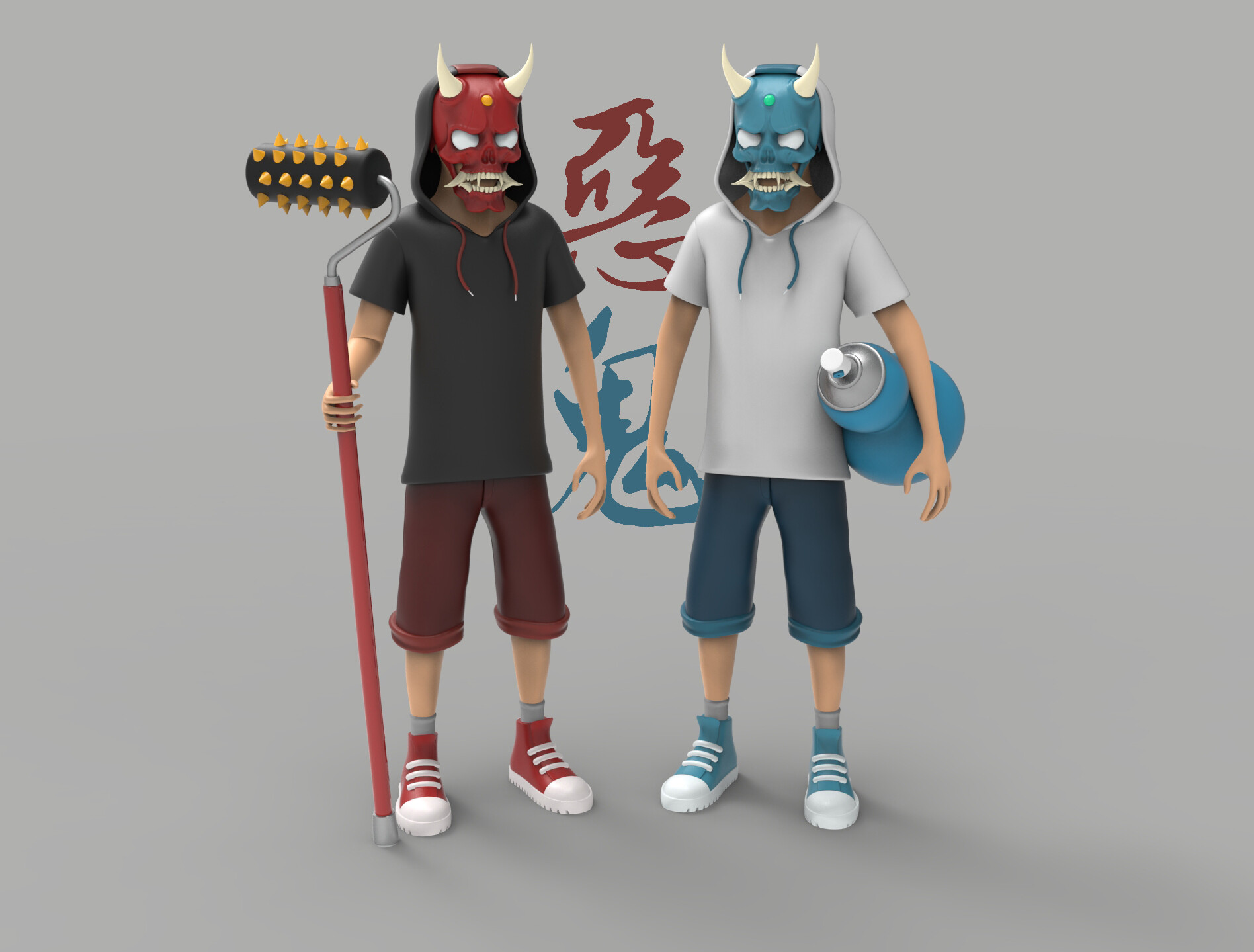 ArtStation - ONI TWINS?! 惡鬼
