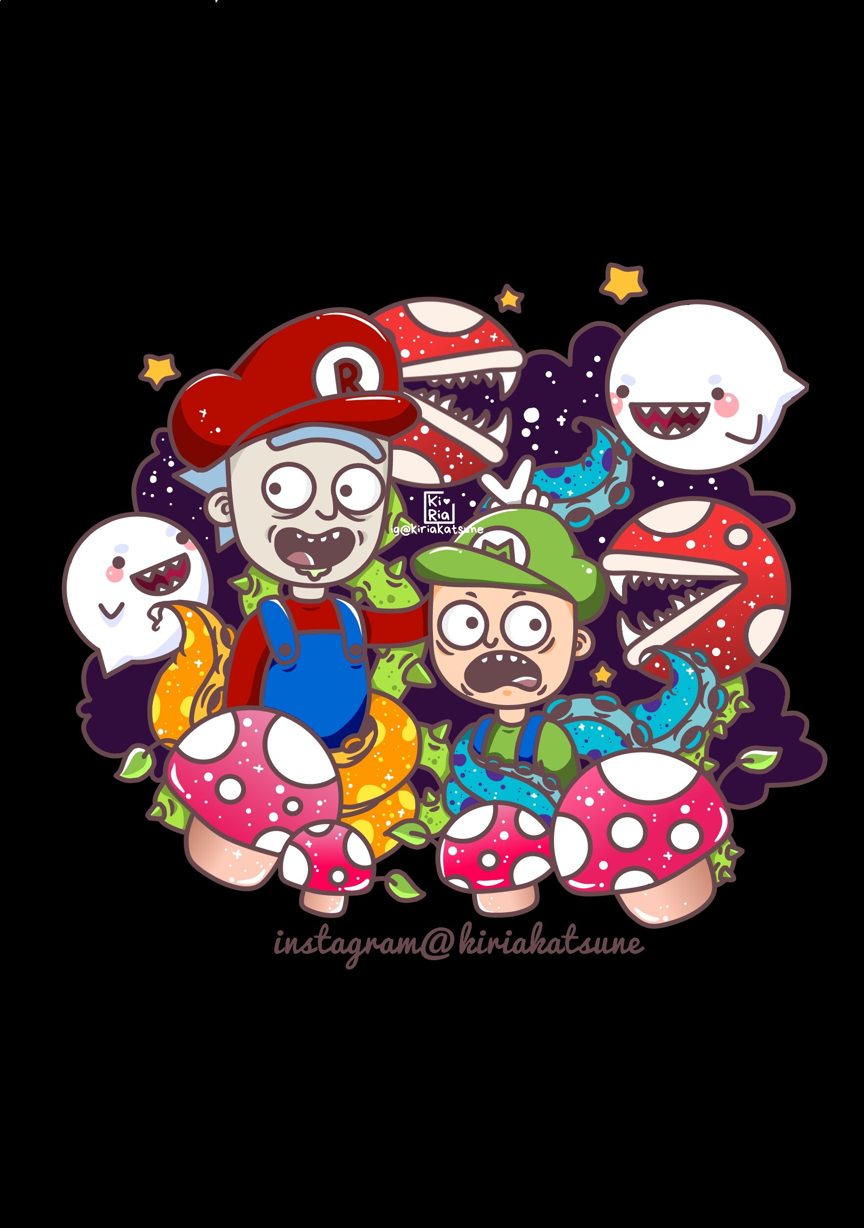 ArtStation - Rick and Morty /Mario bros universe