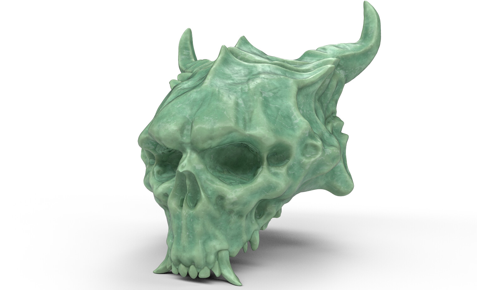 ArtStation - Demon/Human skull