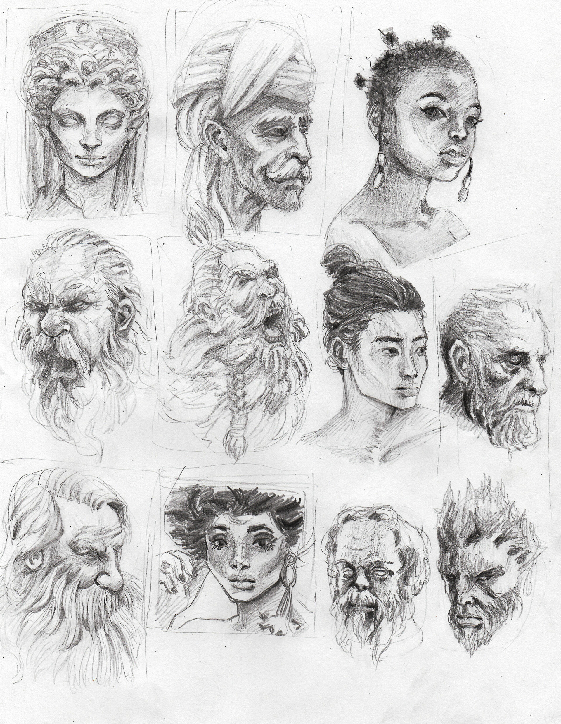 David Solarte caro - portrait sketch practice