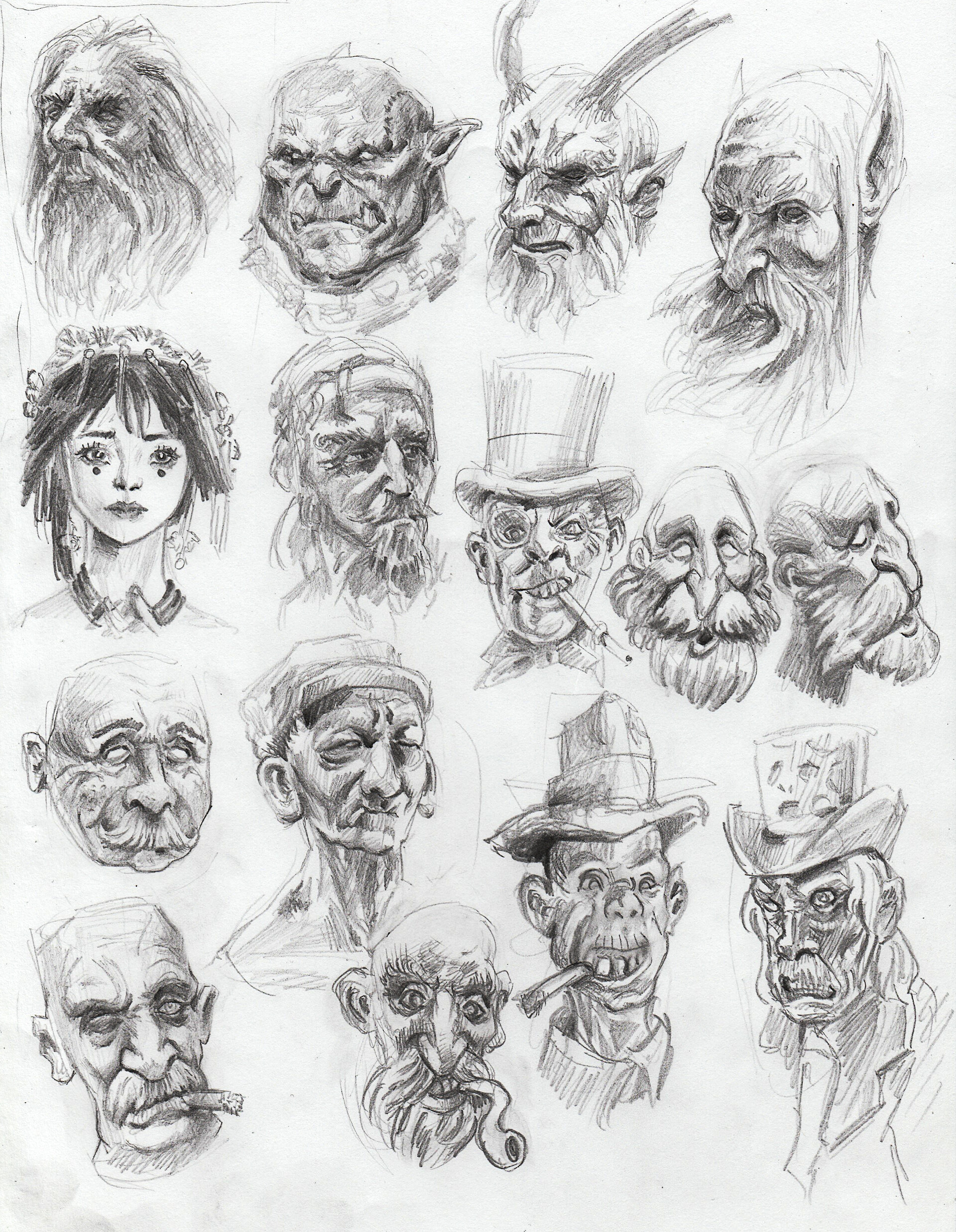 David Solarte caro - portrait sketch practice