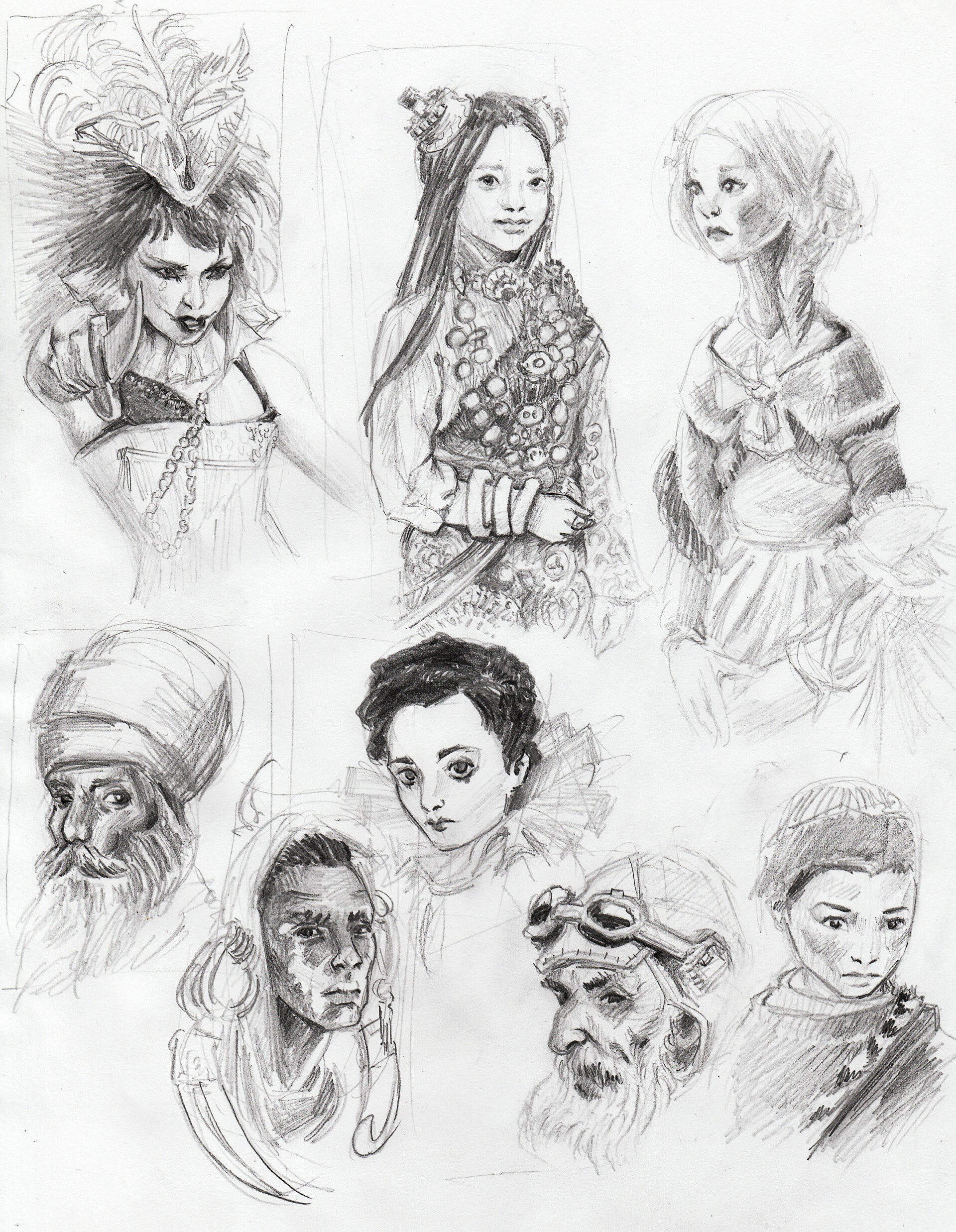 David Solarte caro - portrait sketch practice