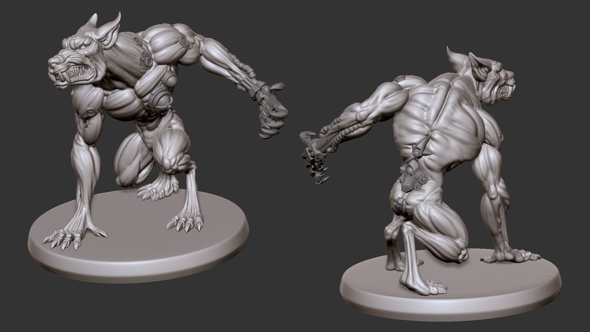 Guillermo Urias - Cyber Werewolf / sculpt for print