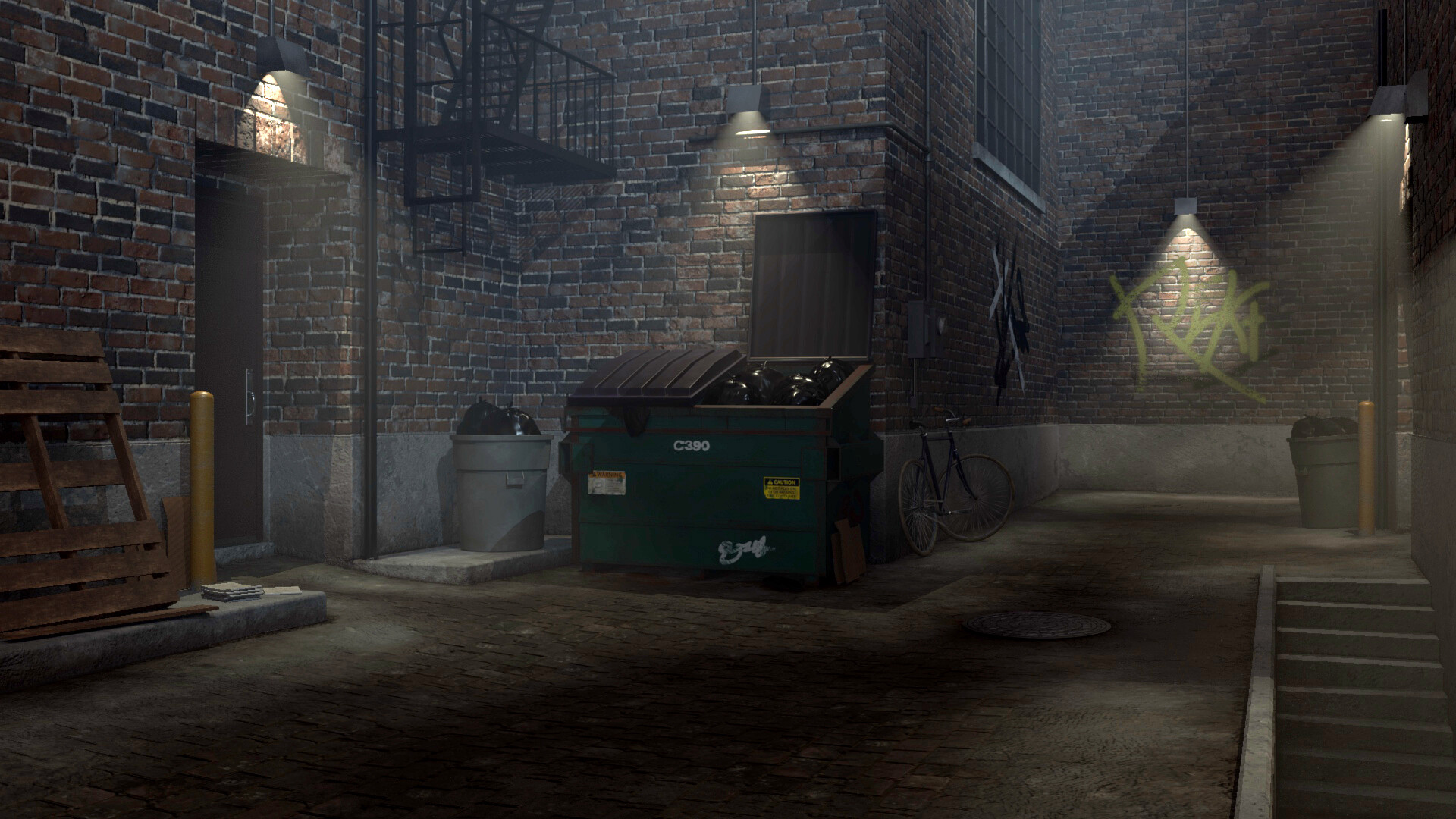 ArtStation - Shaded Alleyway