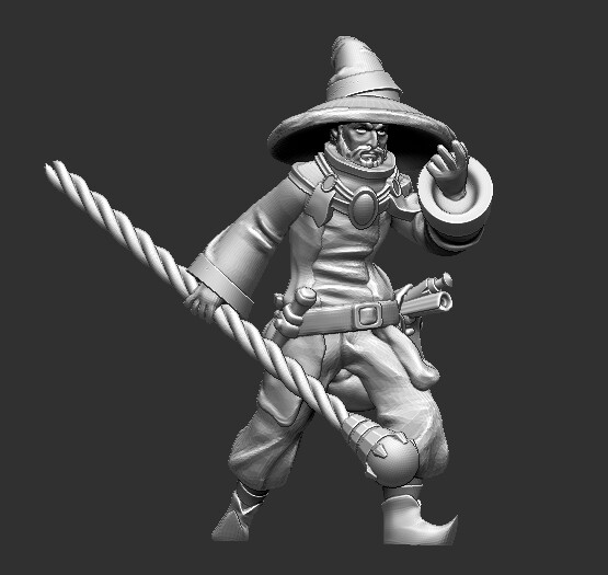 ArtStation - Human mage miniature model for fantasy d&d gaming