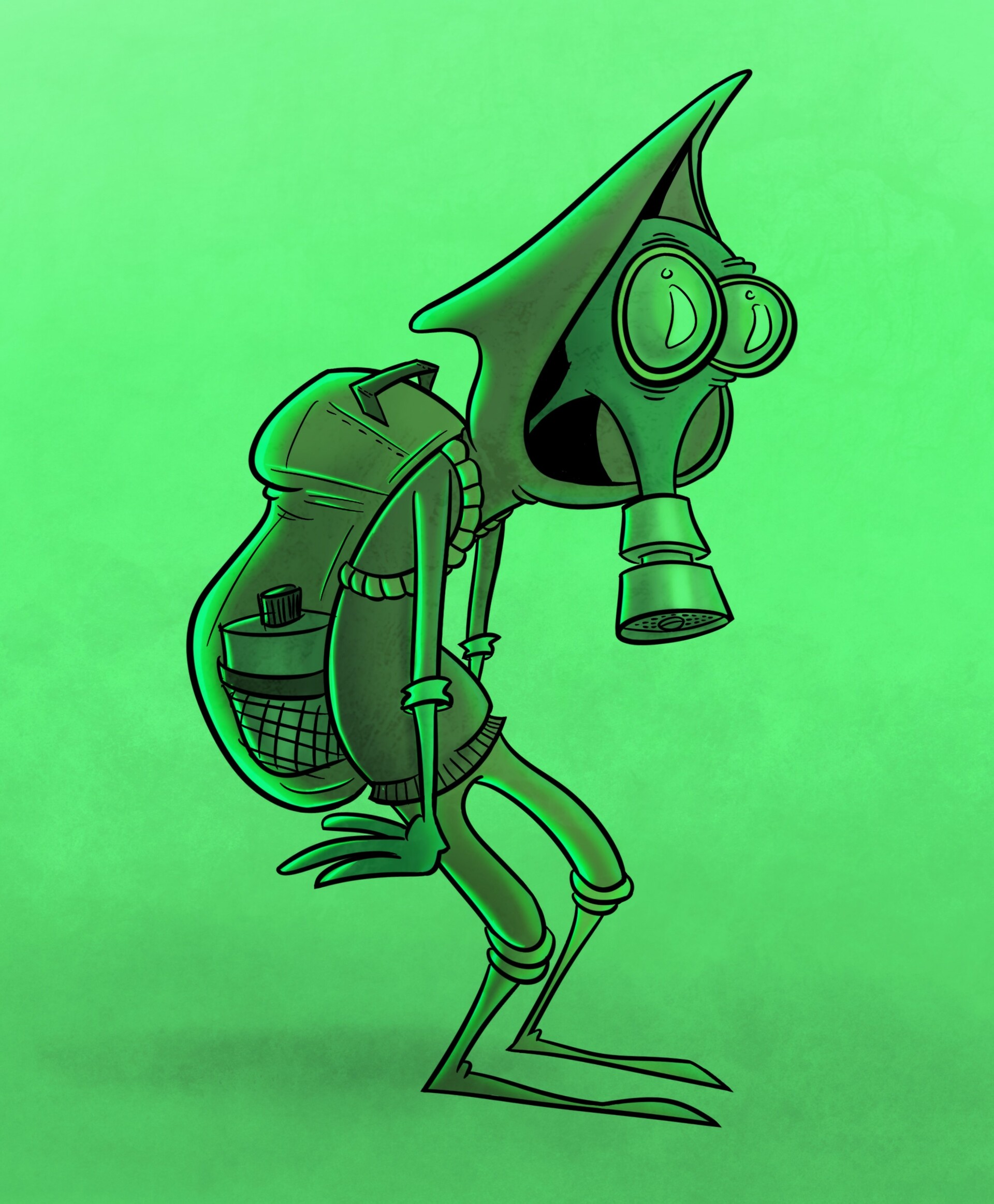 Gas Mask Character