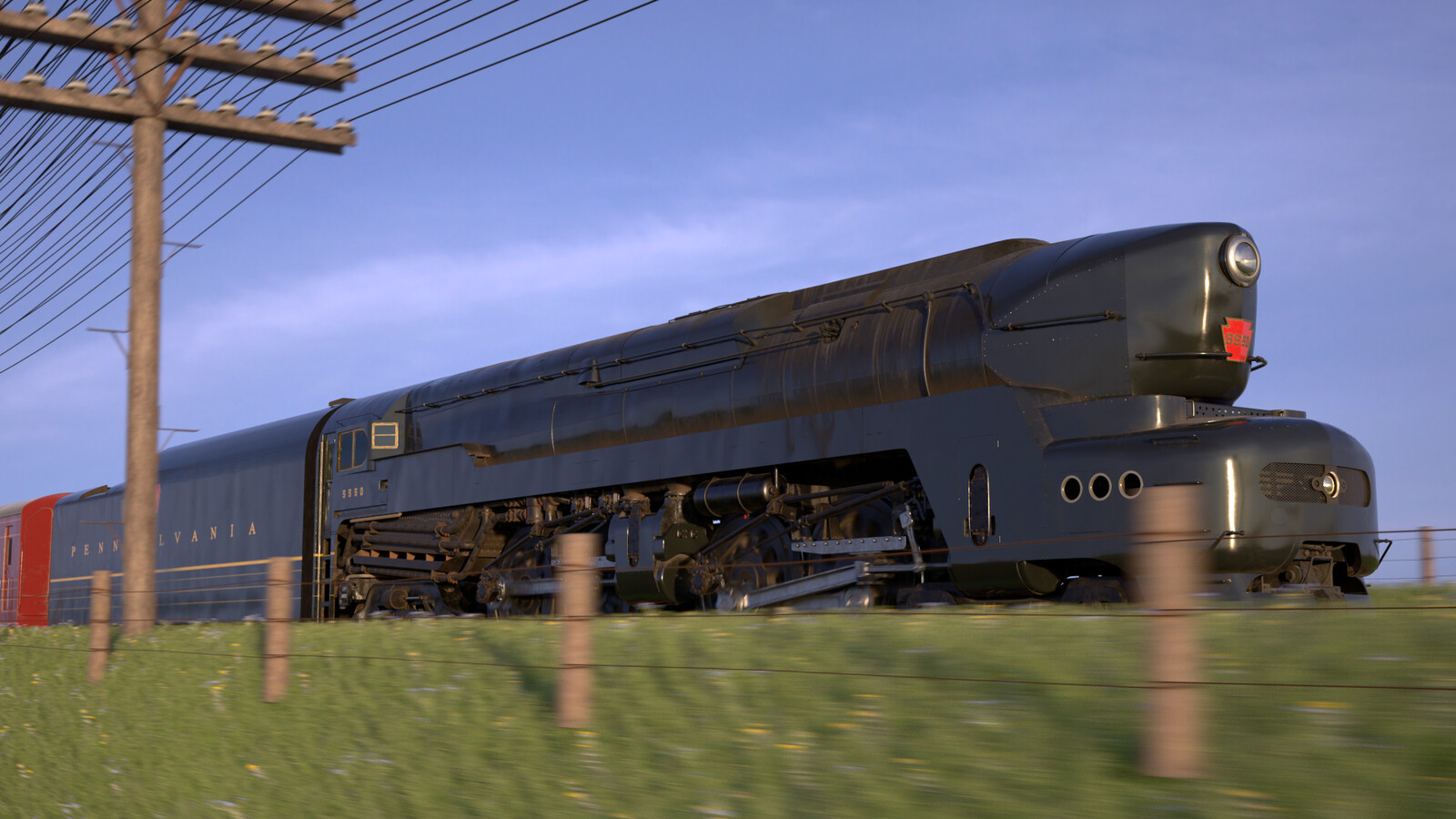 Steve Hawirko - The Pennsylvaniasarus - PRR T1 Steam Locomotive