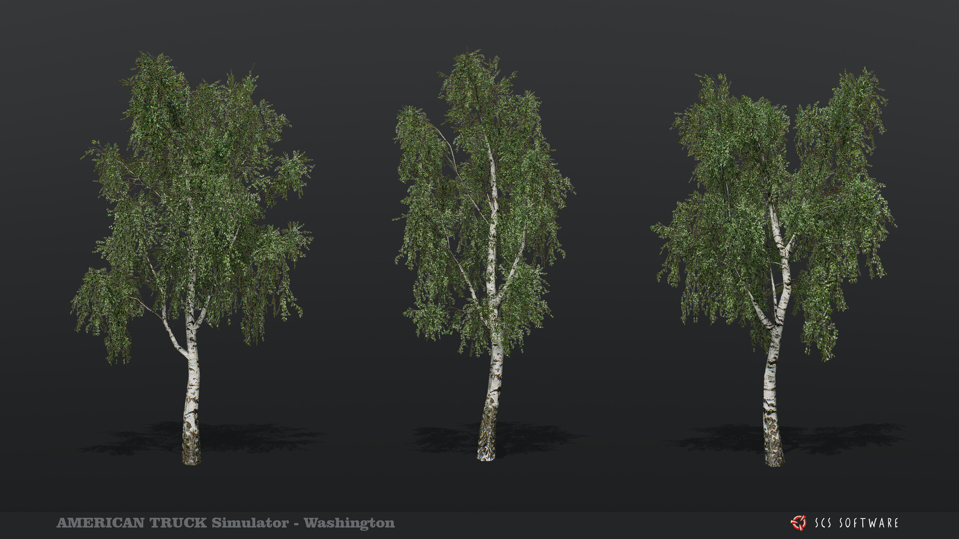 ET Mawerick - Low-poly, game vegetation: Birch trees