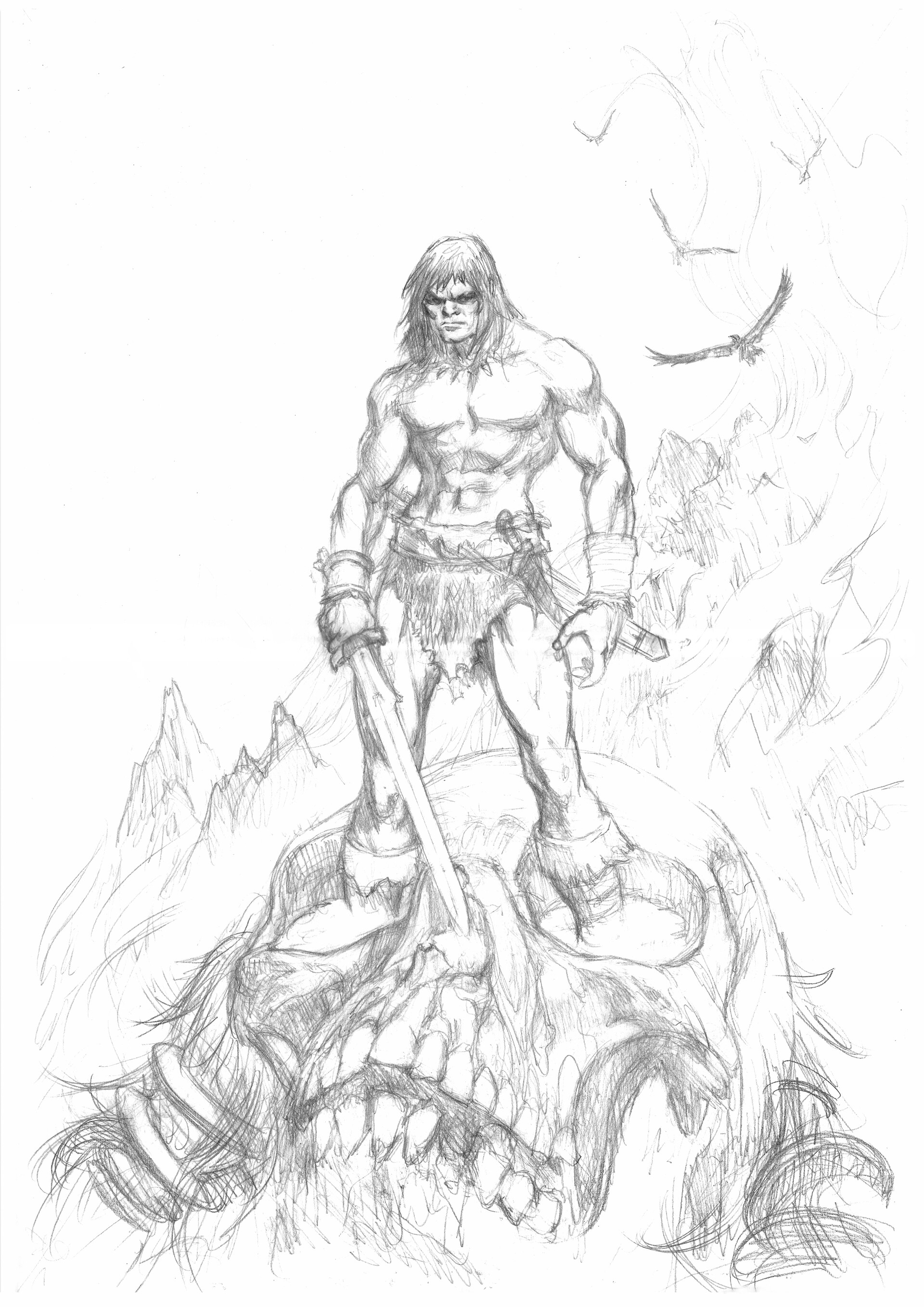 ArtStation - Old Conan Sketch