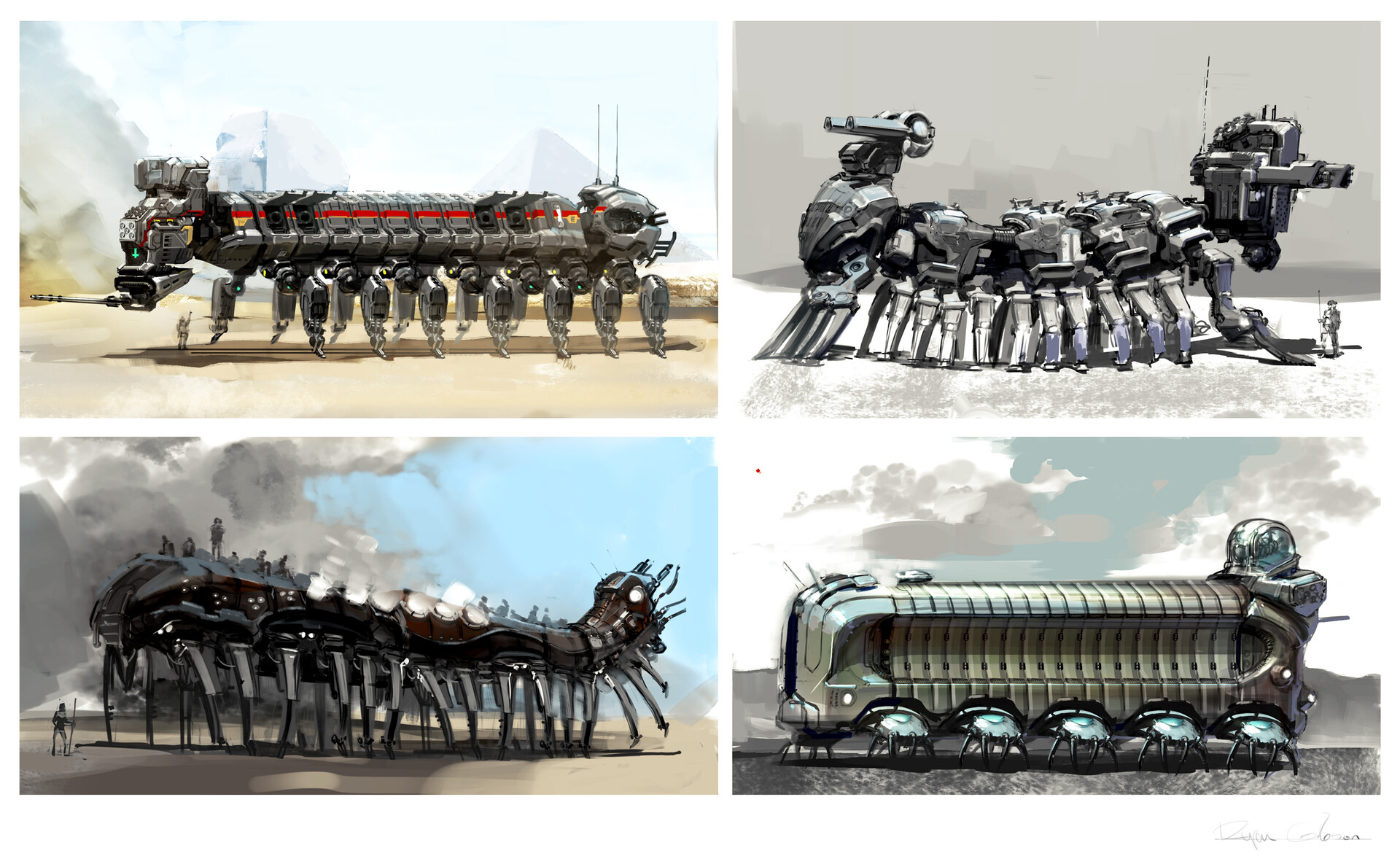 ArtStation - Centipede Mechs