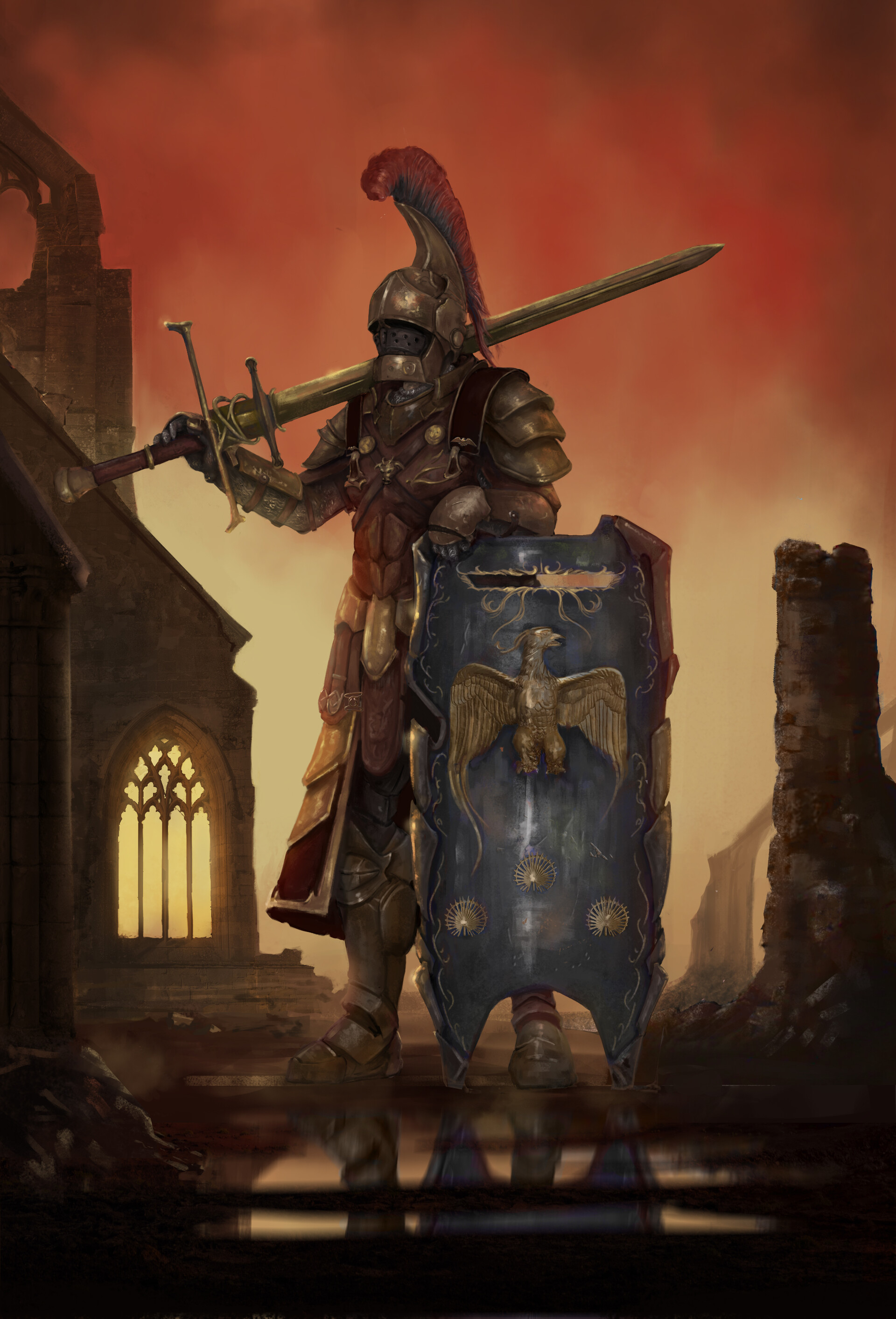 ArtStation - Champion of 77th Legion, warden of hell's gate