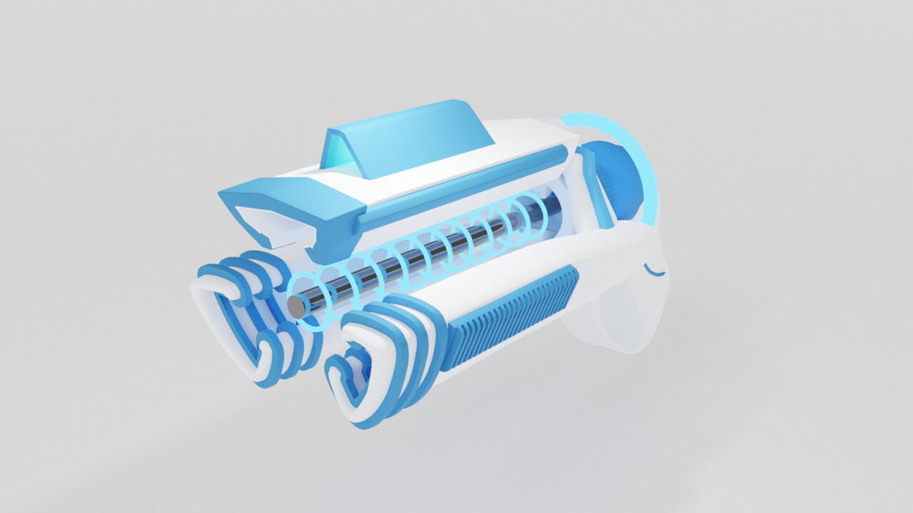 ArtStation - Gauss Pistol Toy - Learning Cycles