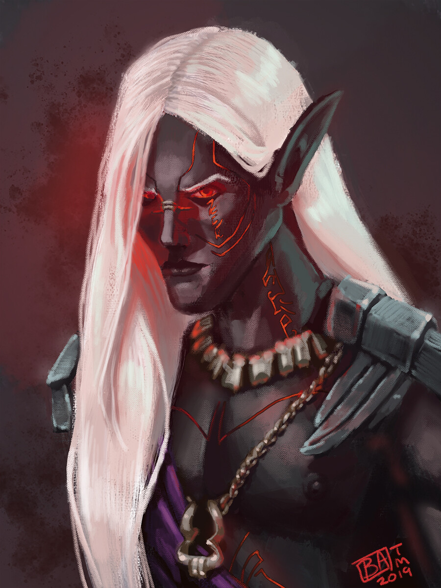 ArtStation - The Furious Drow Regent