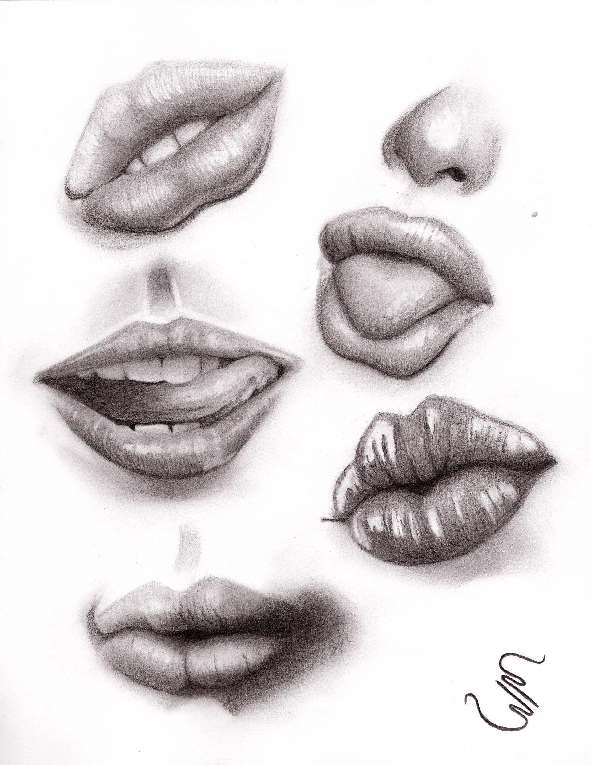 how to draw lips guys
