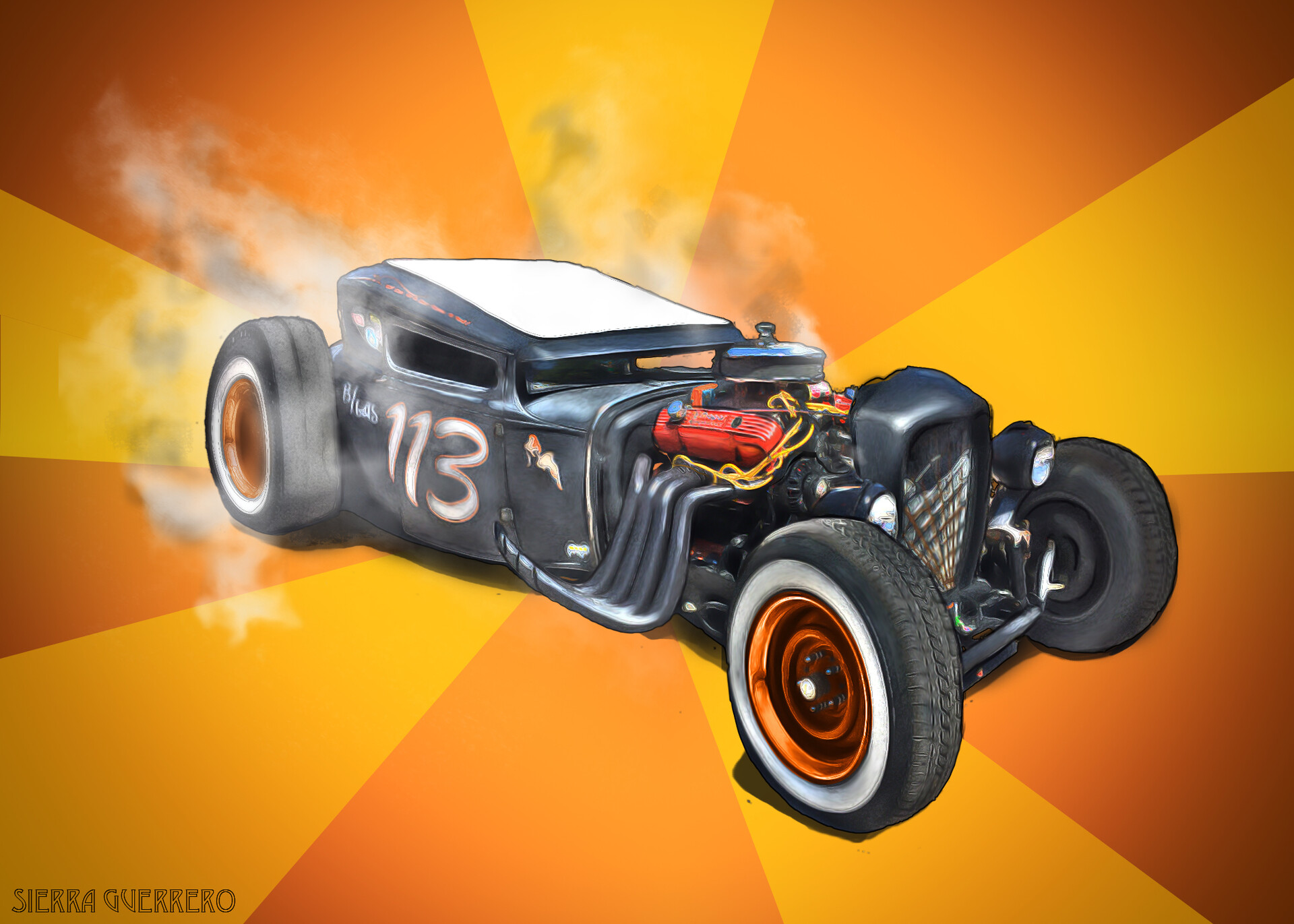 ArtStation - Rat Rod Caricature