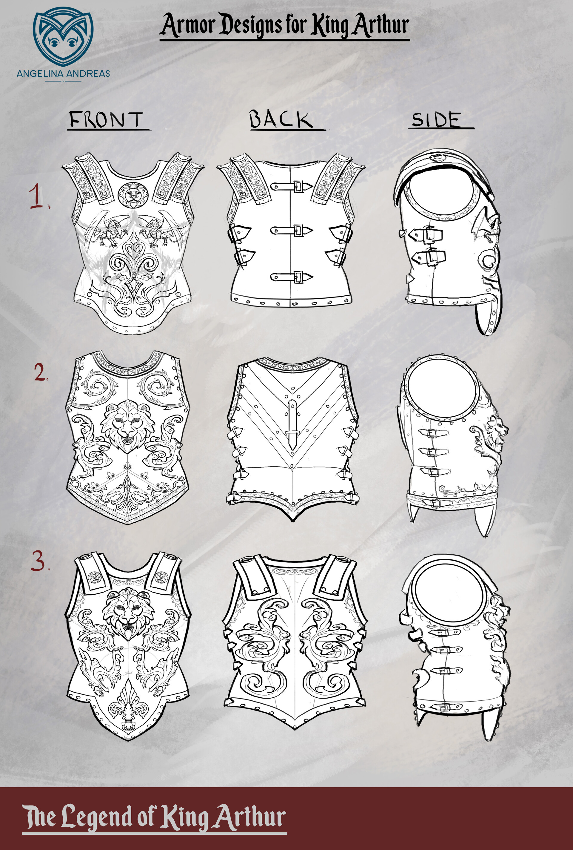 Angelina Andreas - The Legend of King Arthur Prop Design