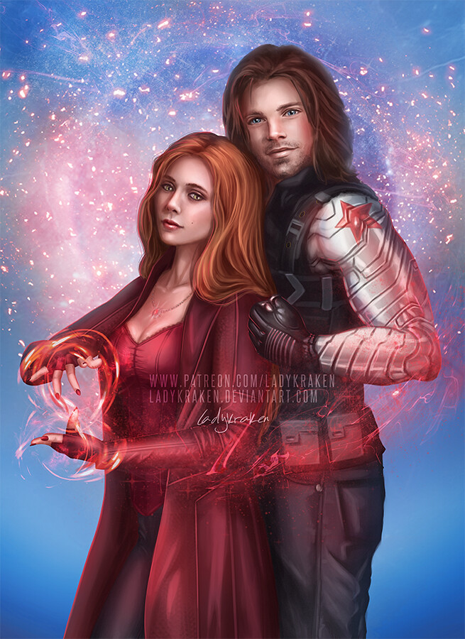 ArtStation - Wanda/Bucky Power - Commission