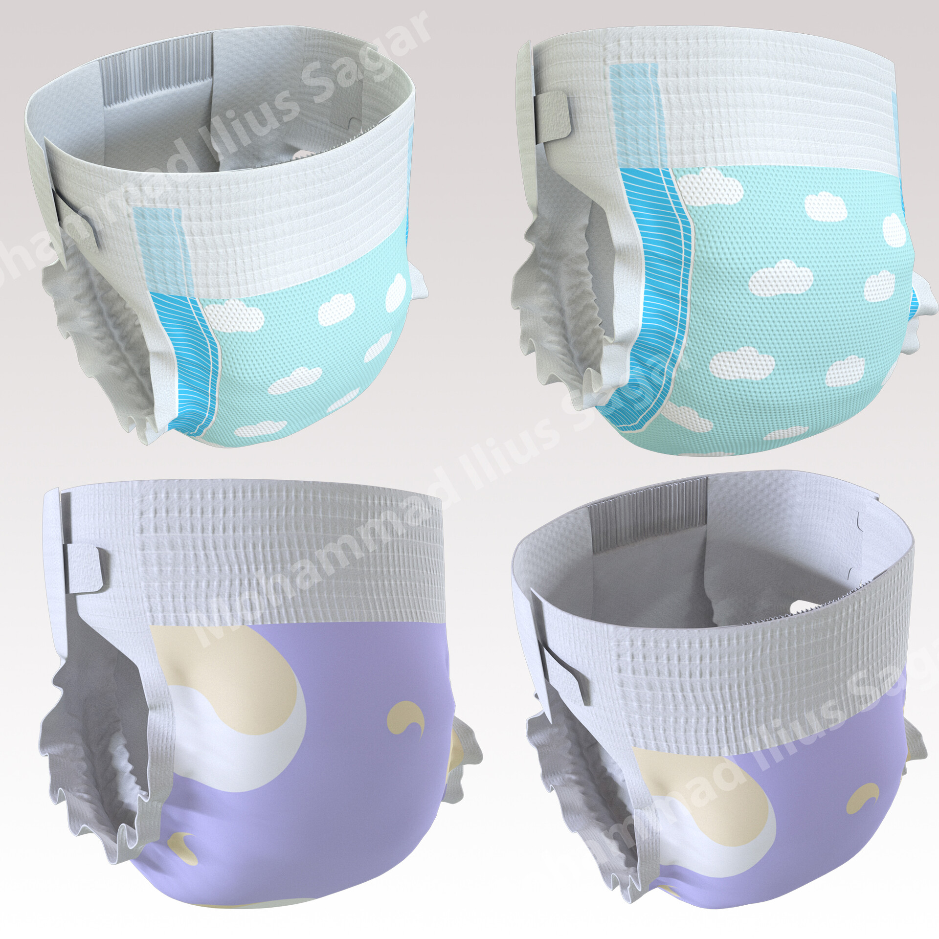 ArtStation - Baby diaper