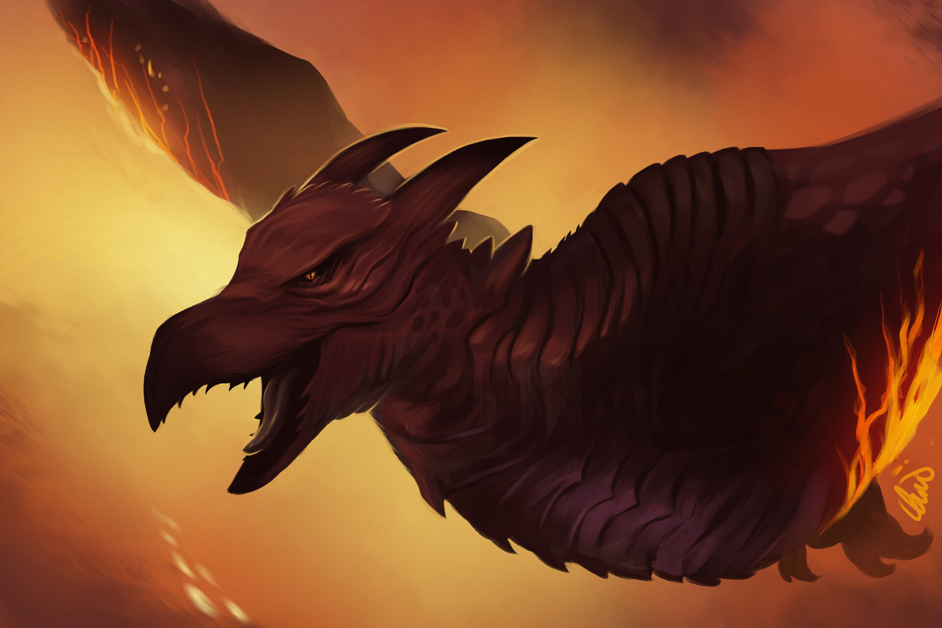 ArtStation - Rodan Procreate Timelapse