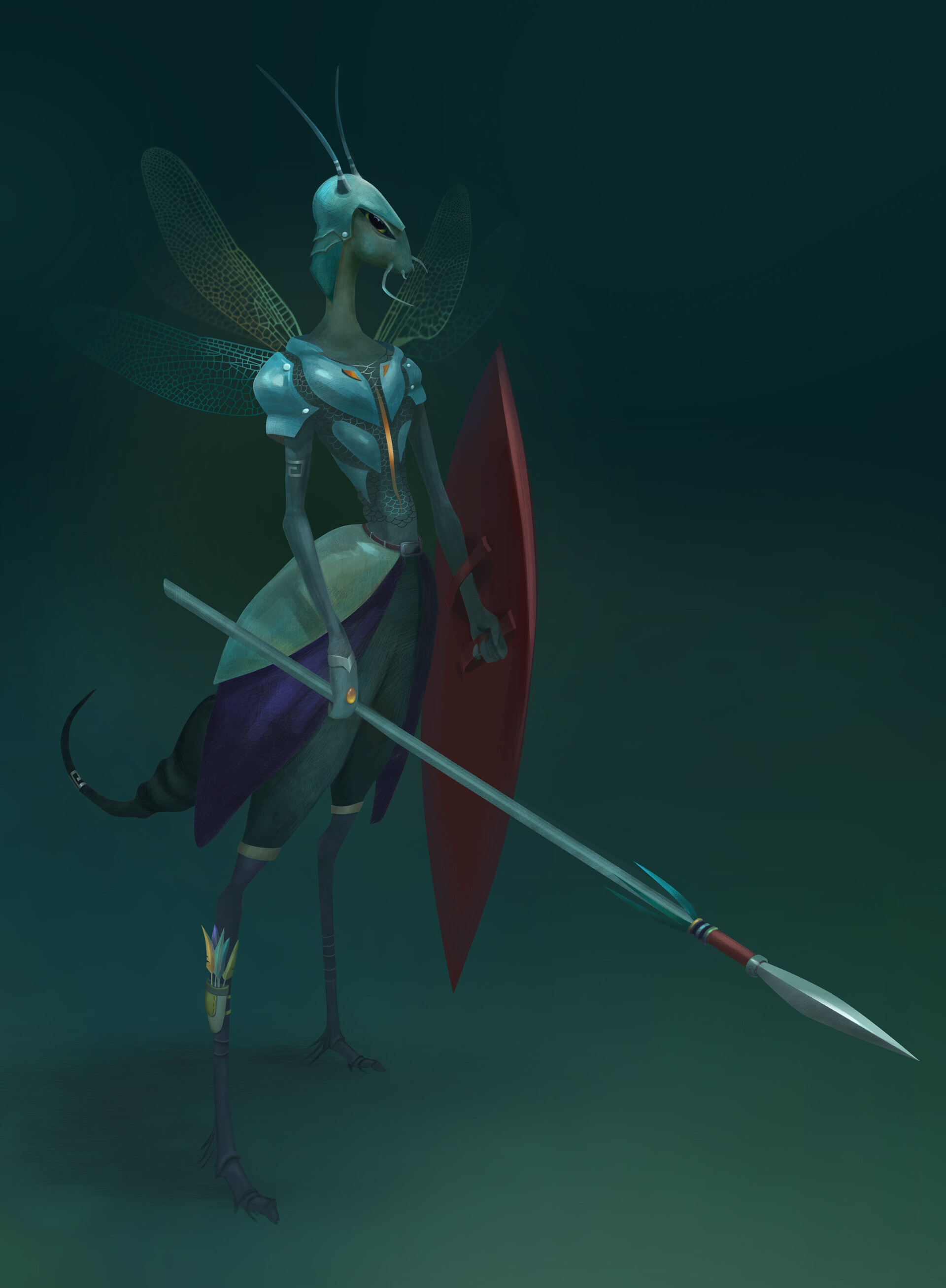 ArtStation - Grasshopper warrior